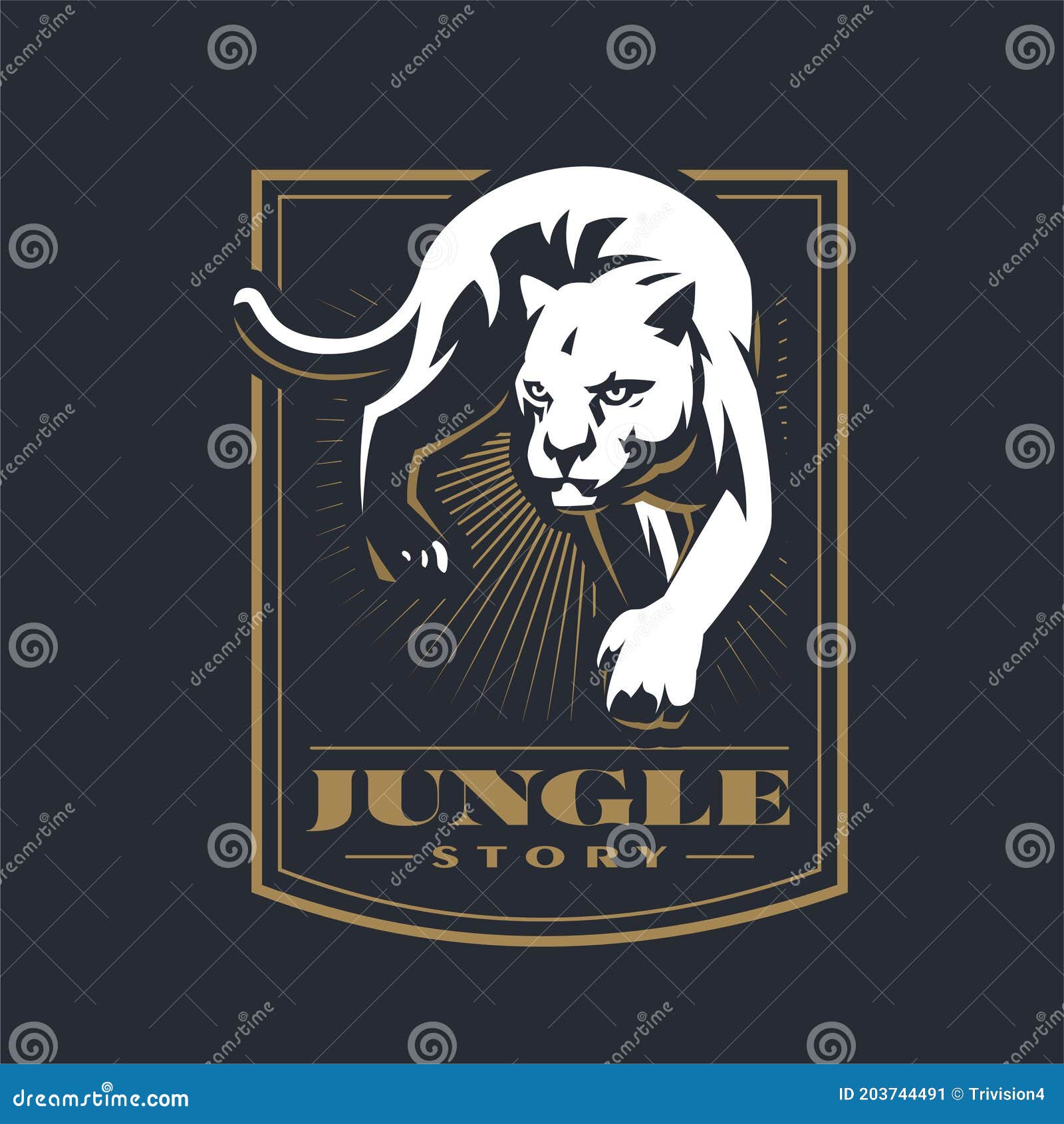 Panther Crouching Continuous Line Drawing Vector Illustration ...