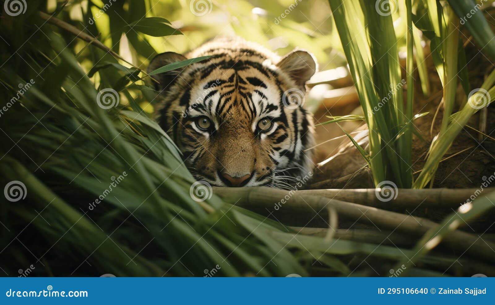 Crouching Tiger In Sport Mascot Set Vector Illustration | CartoonDealer ...