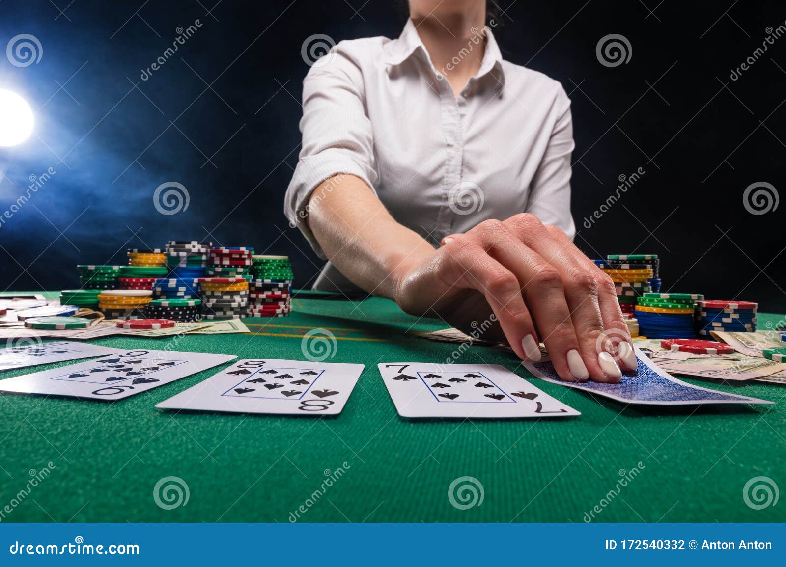 The Croupier at the Gaming Table in the Casino Stock Photo - Image of ...