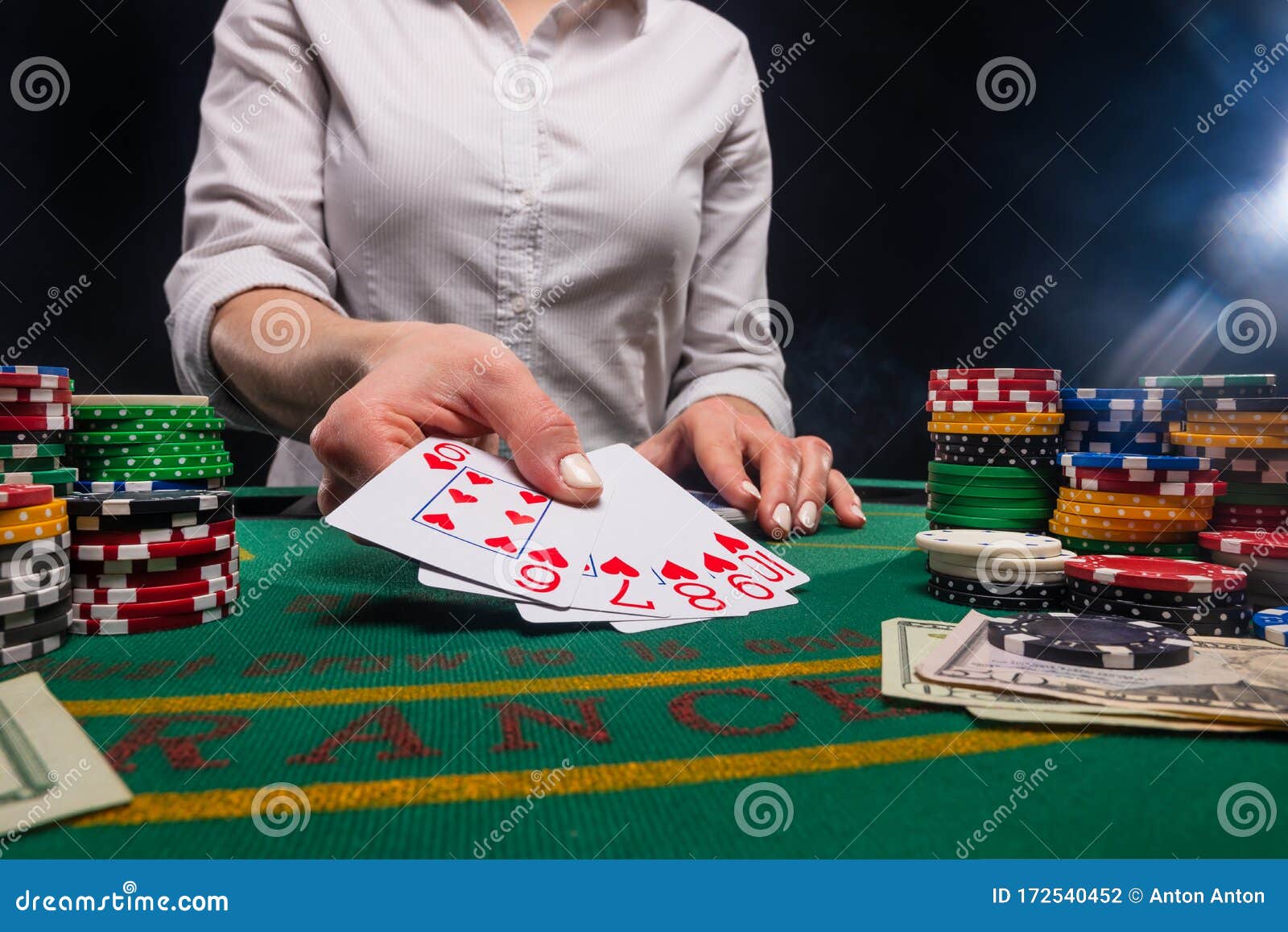The Croupier at the Gaming Table in the Casino Stock Photo - Image of ...