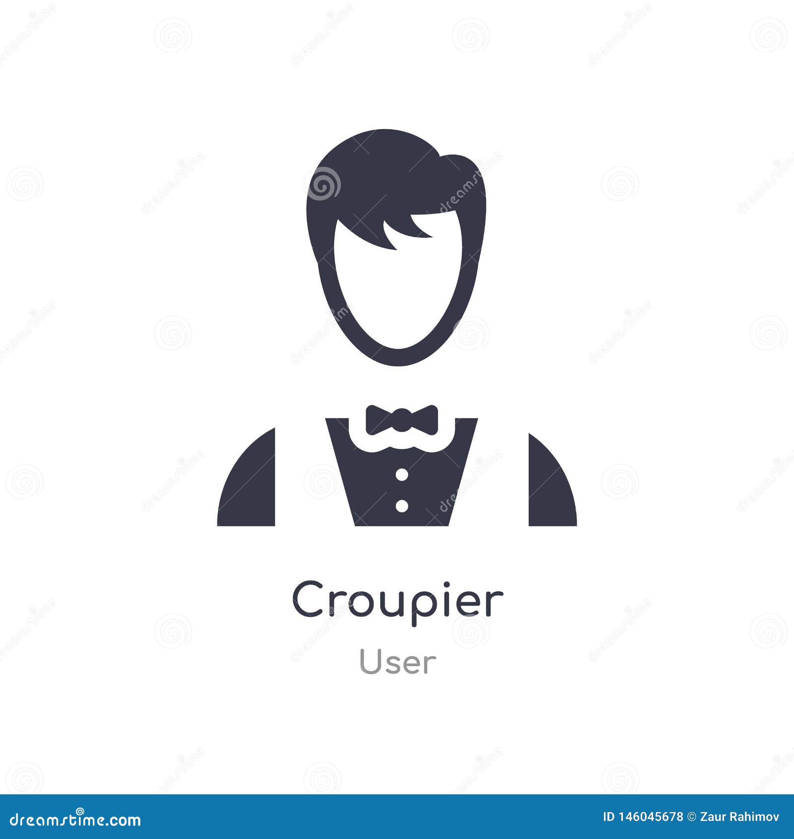 Croupier Icon. Isolated Croupier Icon Vector Illustration from User ...