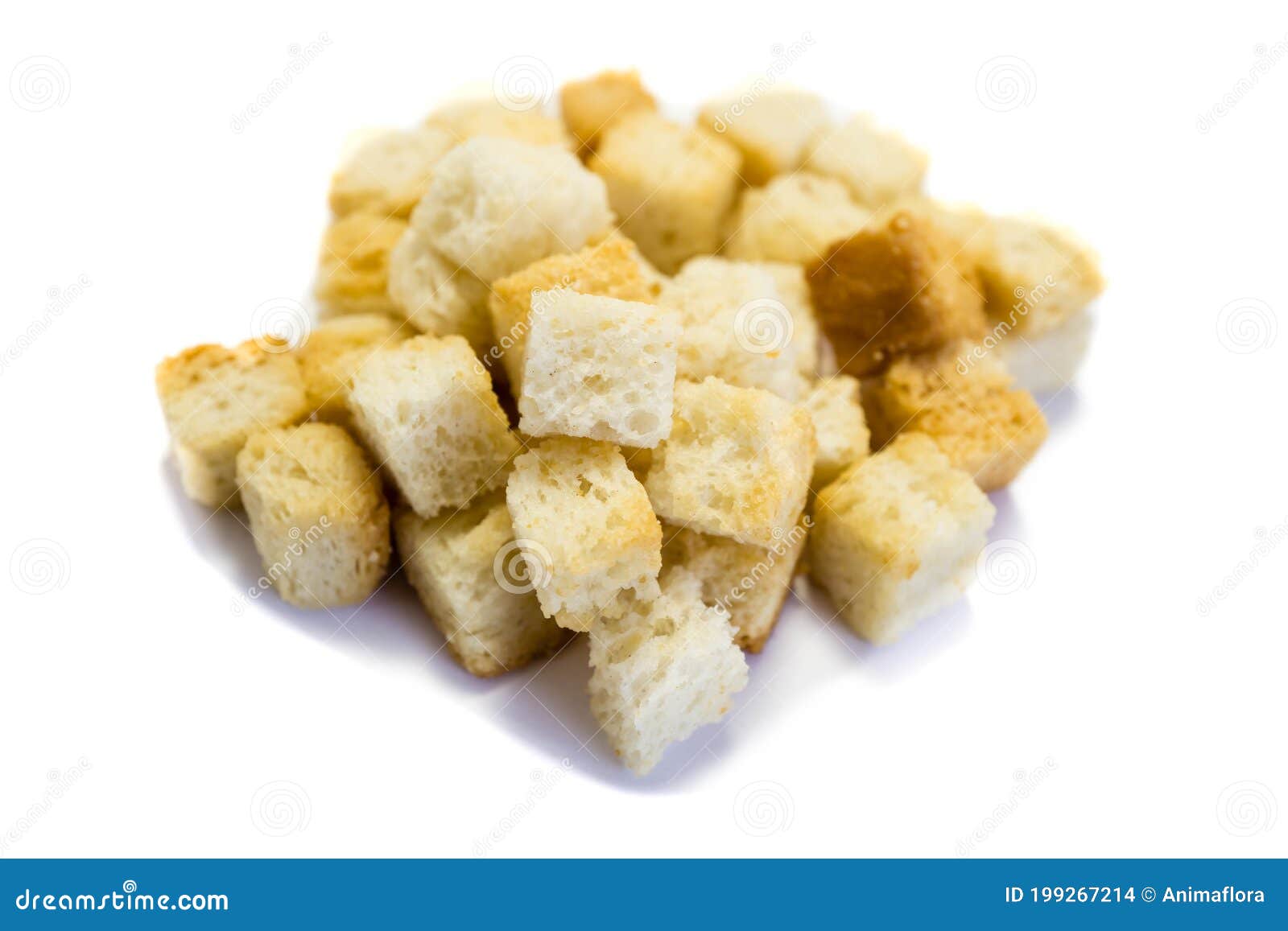 Croutons Isolated on White Background Stock Photo - Image of studio ...