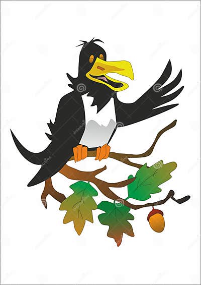 Crow stock illustration. Illustration of nest, sing, crow - 23310929