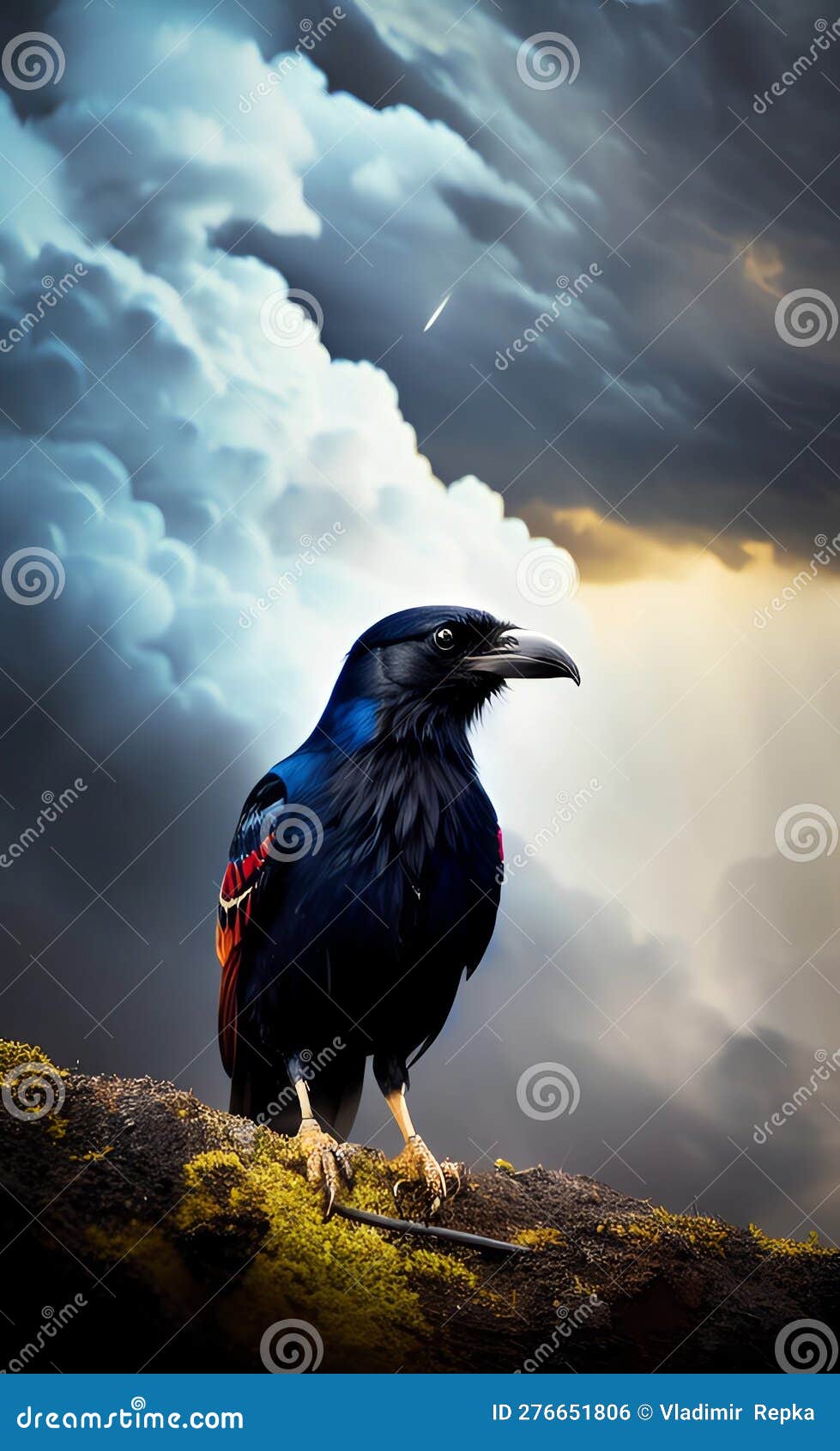 The Crow - AI Generated Artwork Stock Illustration - Illustration of ...