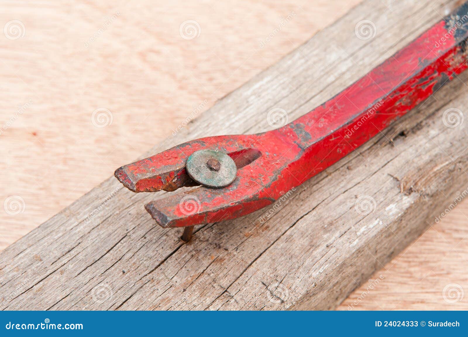 Crow Bar Pulling Out a Naail Stock Image - Image of tool, plank: 24024333