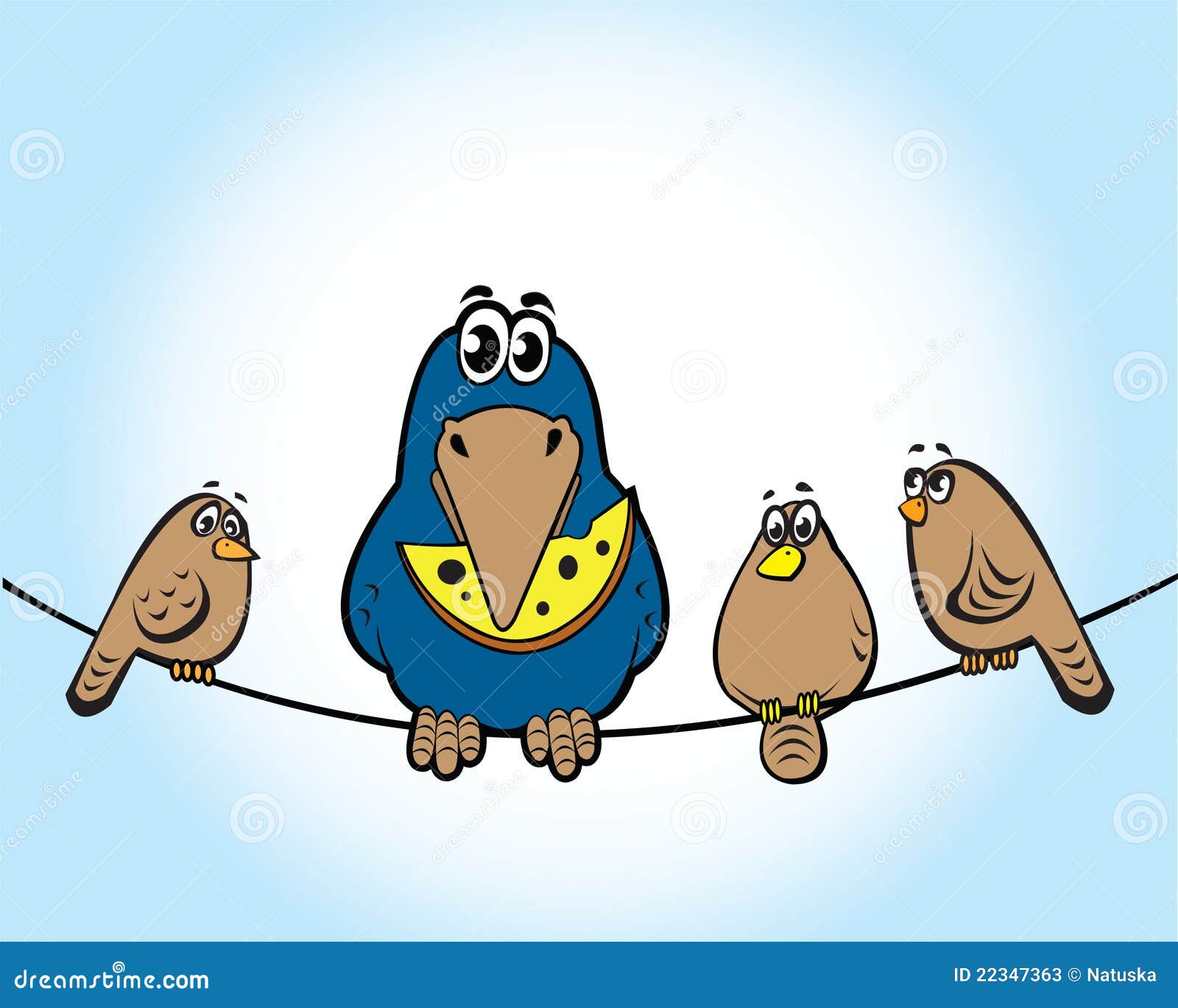 Crow And Cheese Fable Cartoon Illustration | CartoonDealer.com #67817467