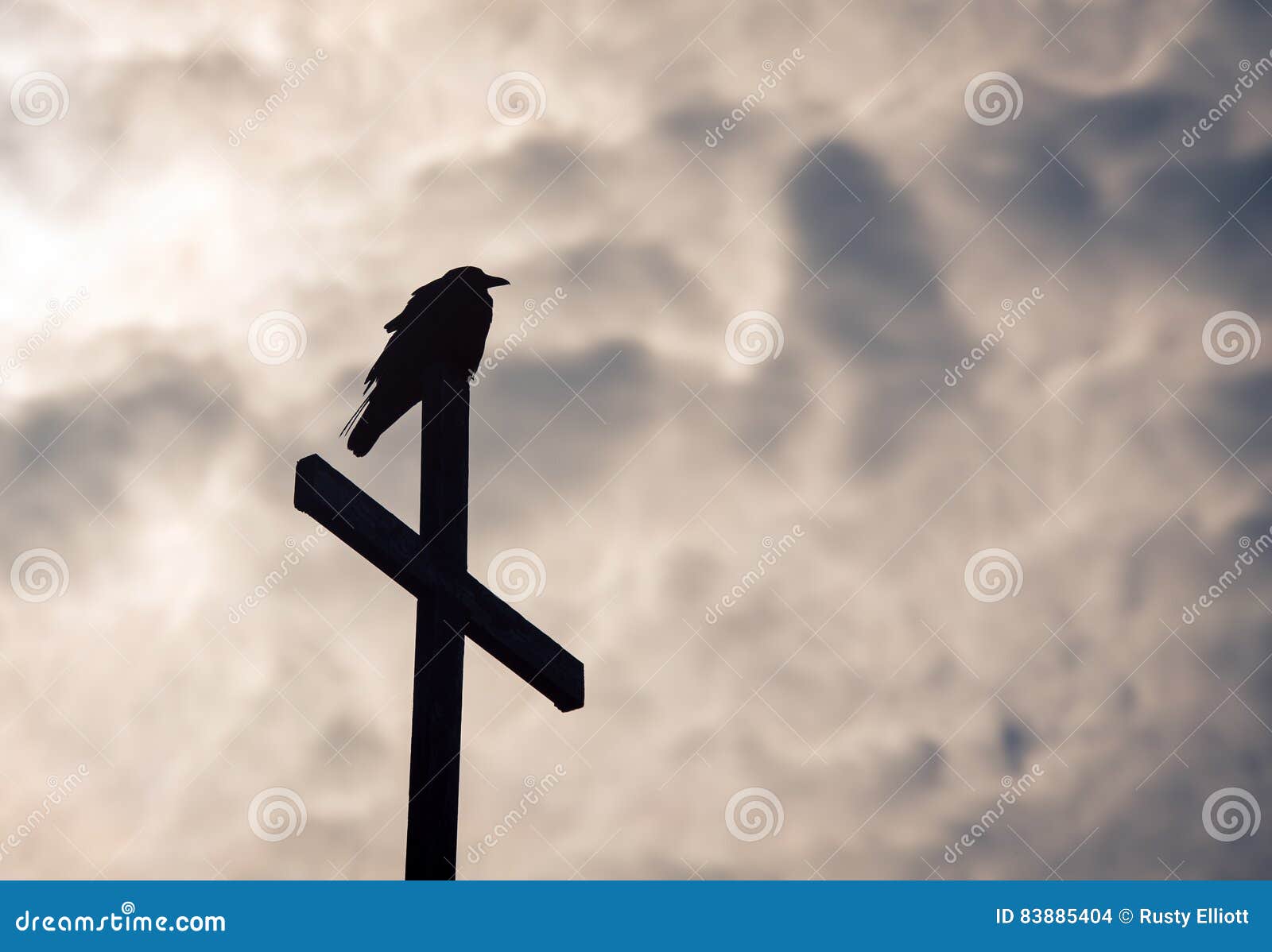 Crow on a cross stock photo. Image of edward, canada - 83885404