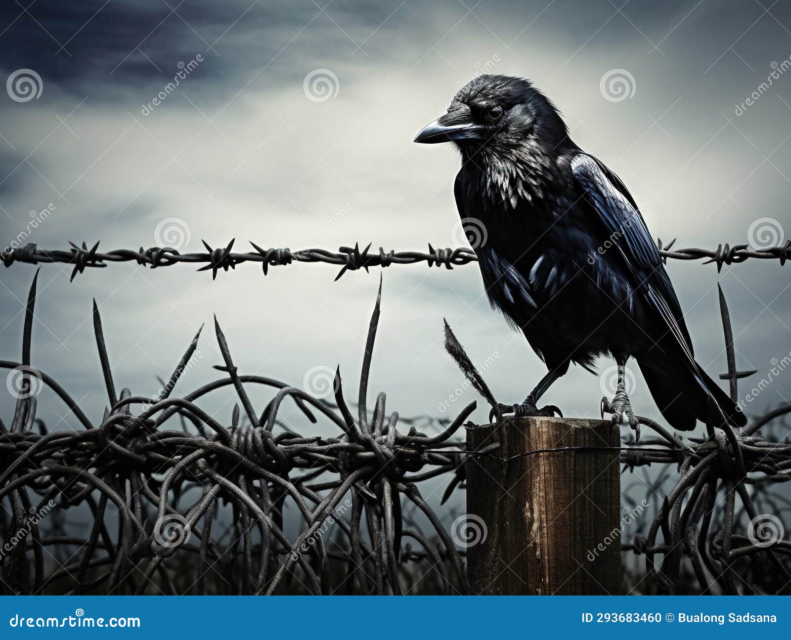 Crow stock illustration. Illustration of beak, imagine - 293683460