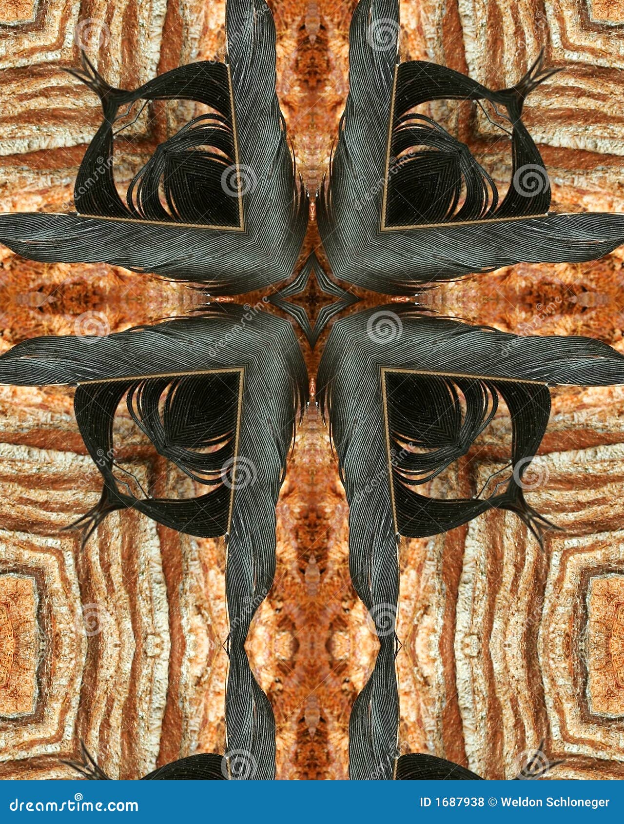 Crow feather cross stock photo. Image of kaleidoscope - 1687938