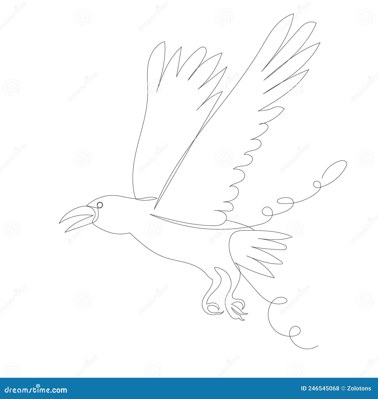 Crow Flying Motion Animation Sequence Cartoon Vector Illustration ...