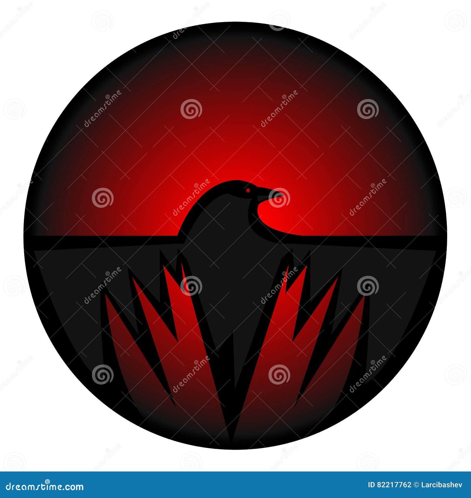 Crow icon stock vector. Illustration of design, wings - 82217762