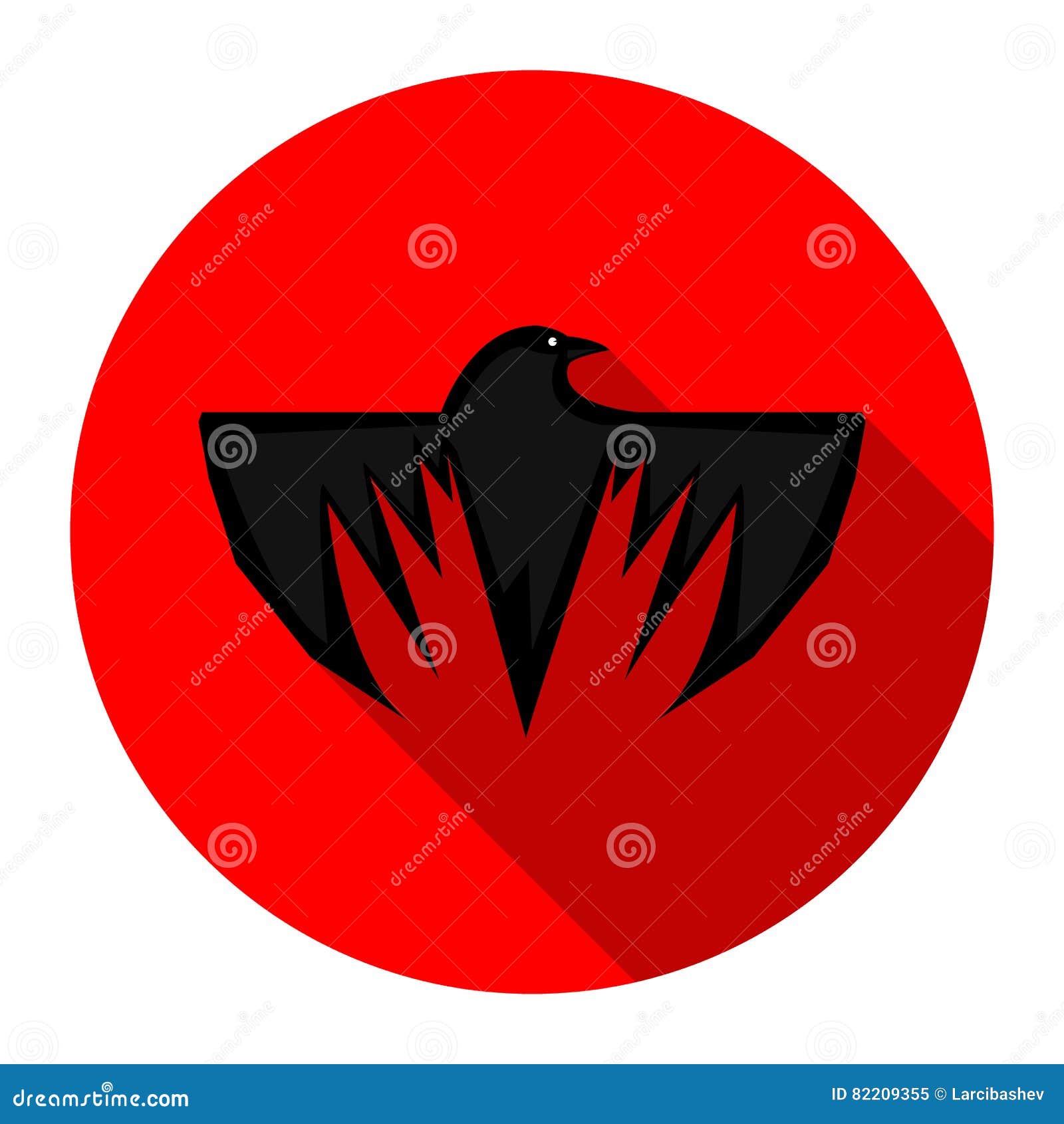 Crow icon stock vector. Illustration of gothic, nature - 82209355
