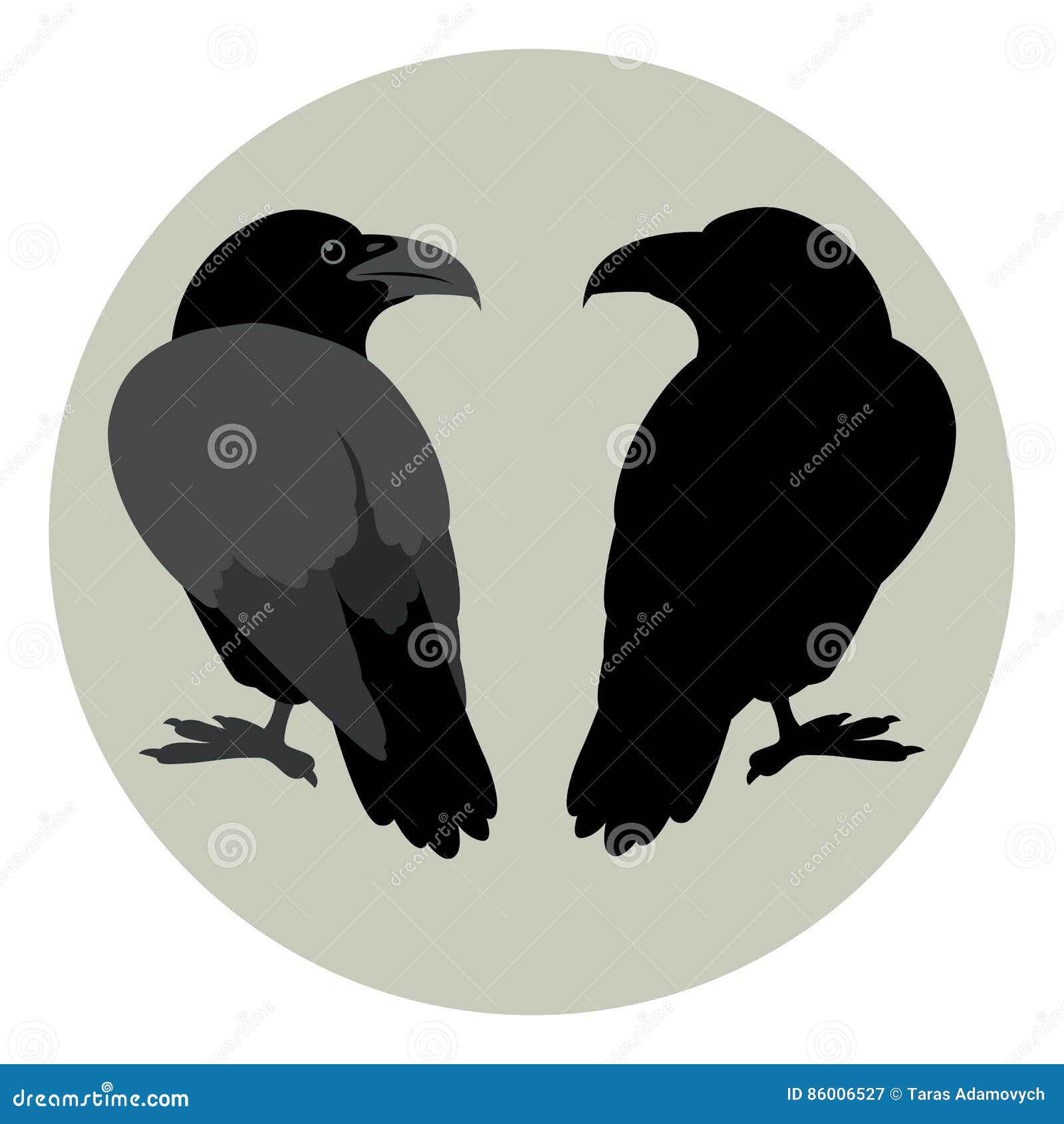 Crow Illustration In The Style Of Ephraim Moses Lilien Stock Image ...