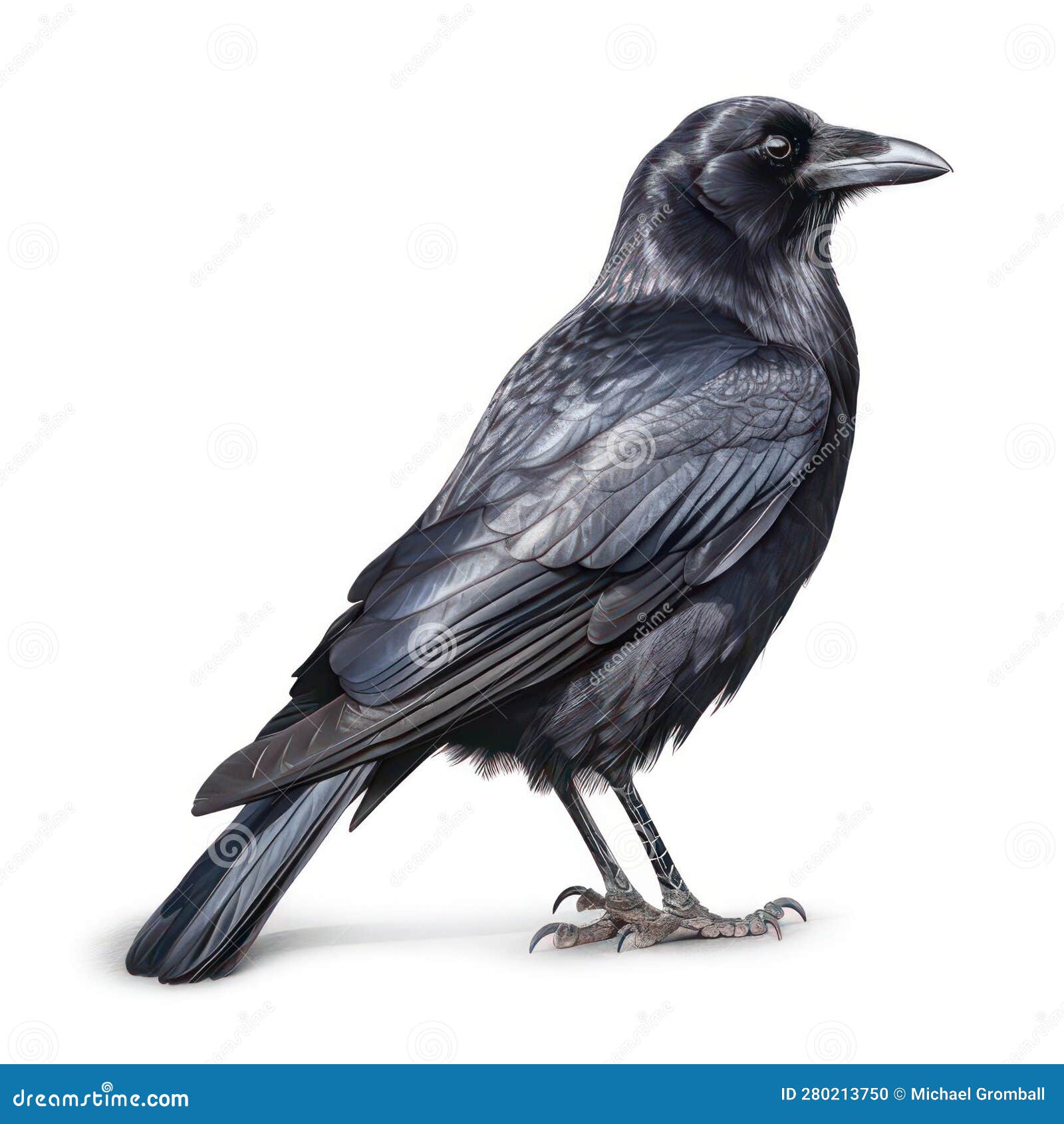 Crow Isolated on White Created with Generative AI Stock Photo ...