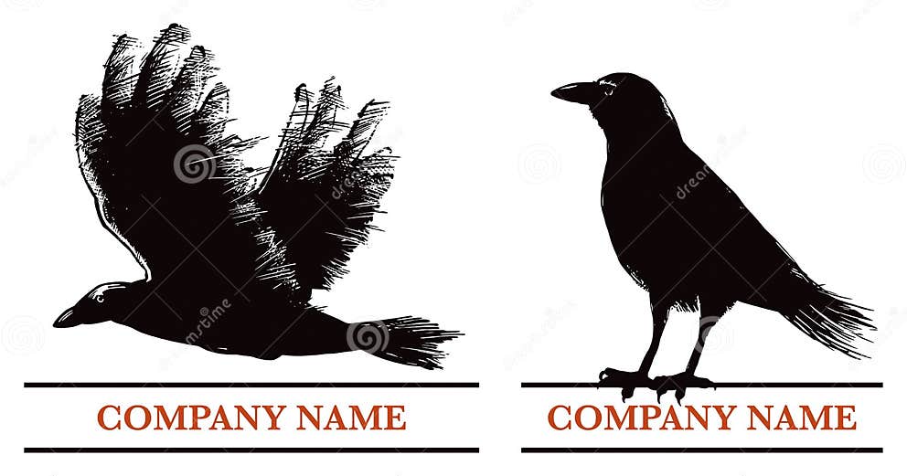 Crow Logo stock vector. Illustration of flapping, look - 31969283