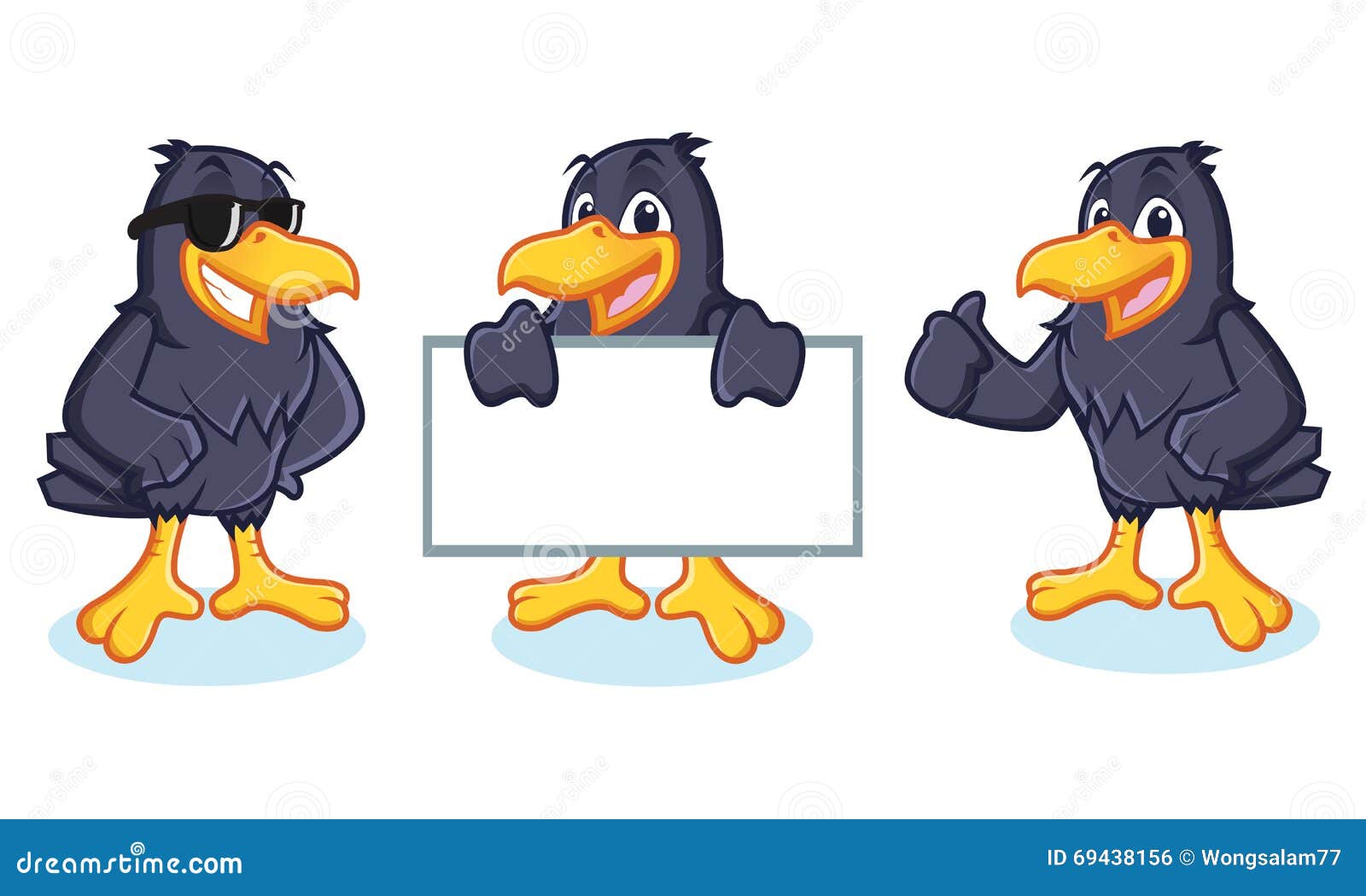 Crow Mascot vector happy stock vector. Illustration of blackbird - 69438156