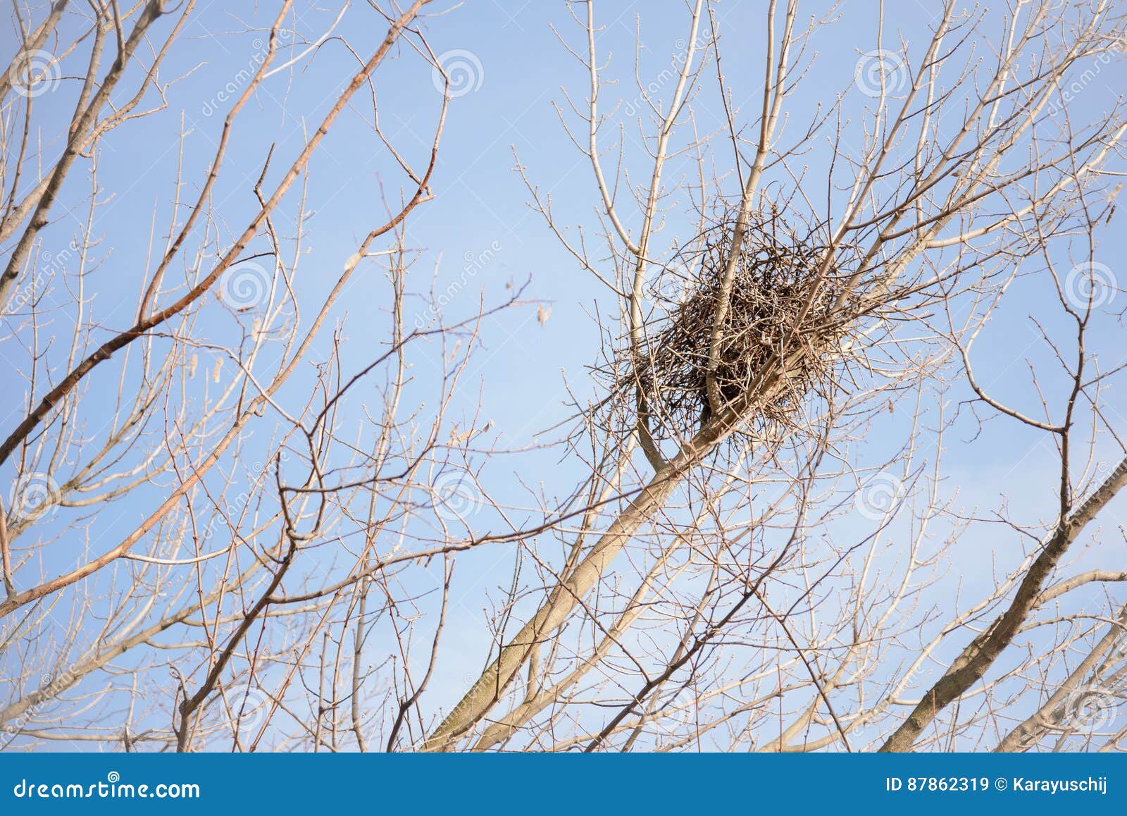 Crow`s Nest And Masts Of An Old Sailing Ship Royalty-Free Stock Image ...