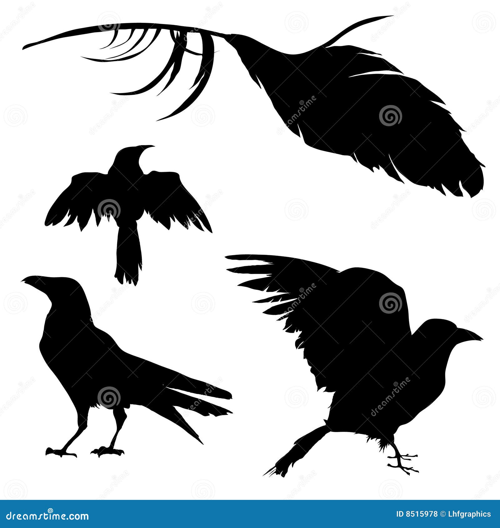 Raven Bird Black Vector Design | CartoonDealer.com #126780859
