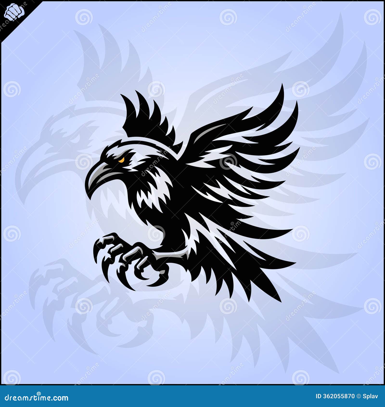 CROW RAVEN MASCOT LOGO. VECTOR. EPS. Stock Illustration - Illustration ...