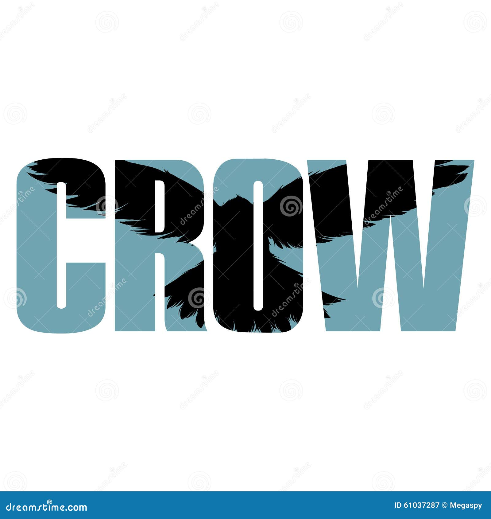 Crow sign stock vector. Illustration of design, bird - 61037287