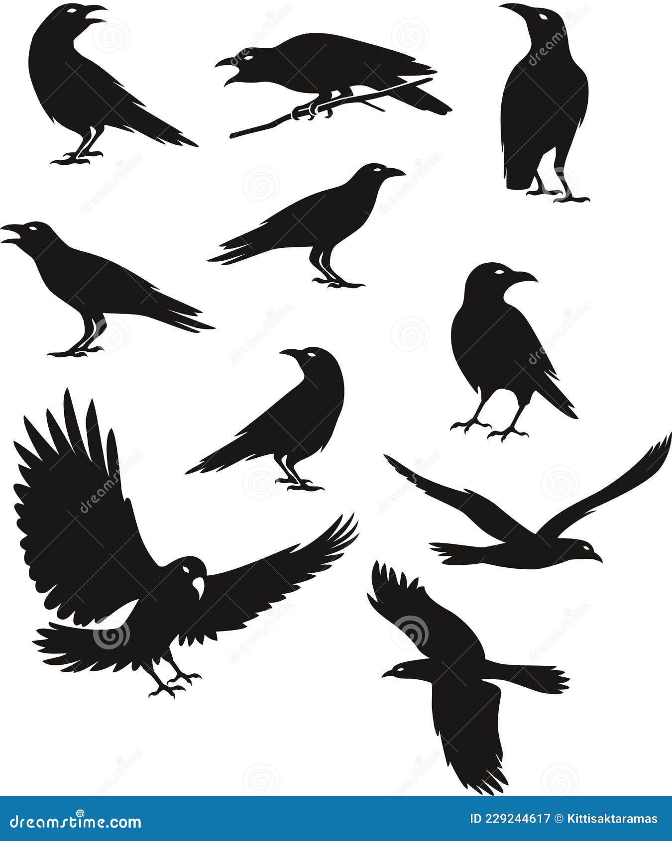Cawing Black Crows, In A Circle Of Shining Scandinavian Runes, Carved ...