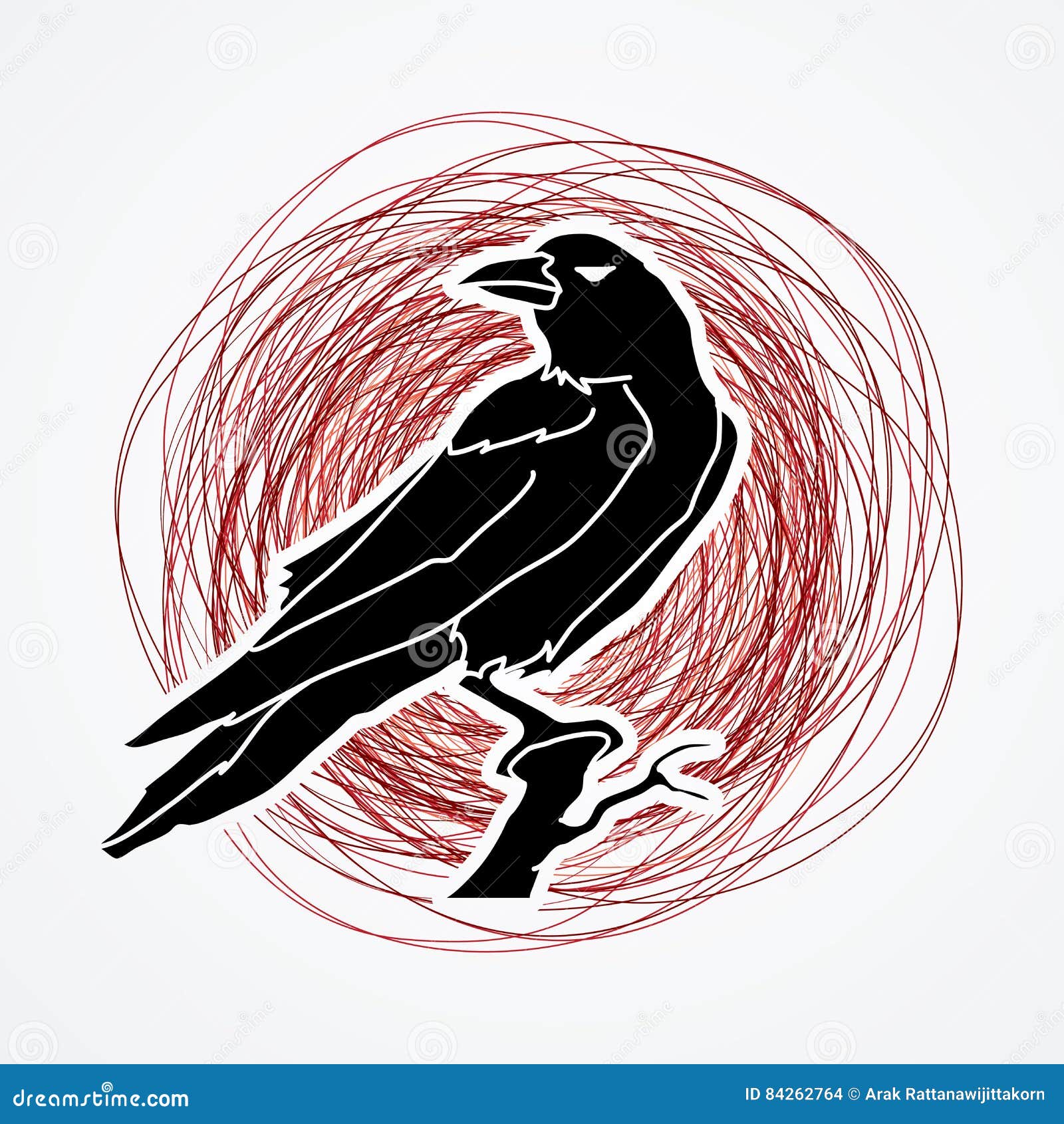 Crow Standing Graphic Vector. Stock Vector - Illustration of decoration ...
