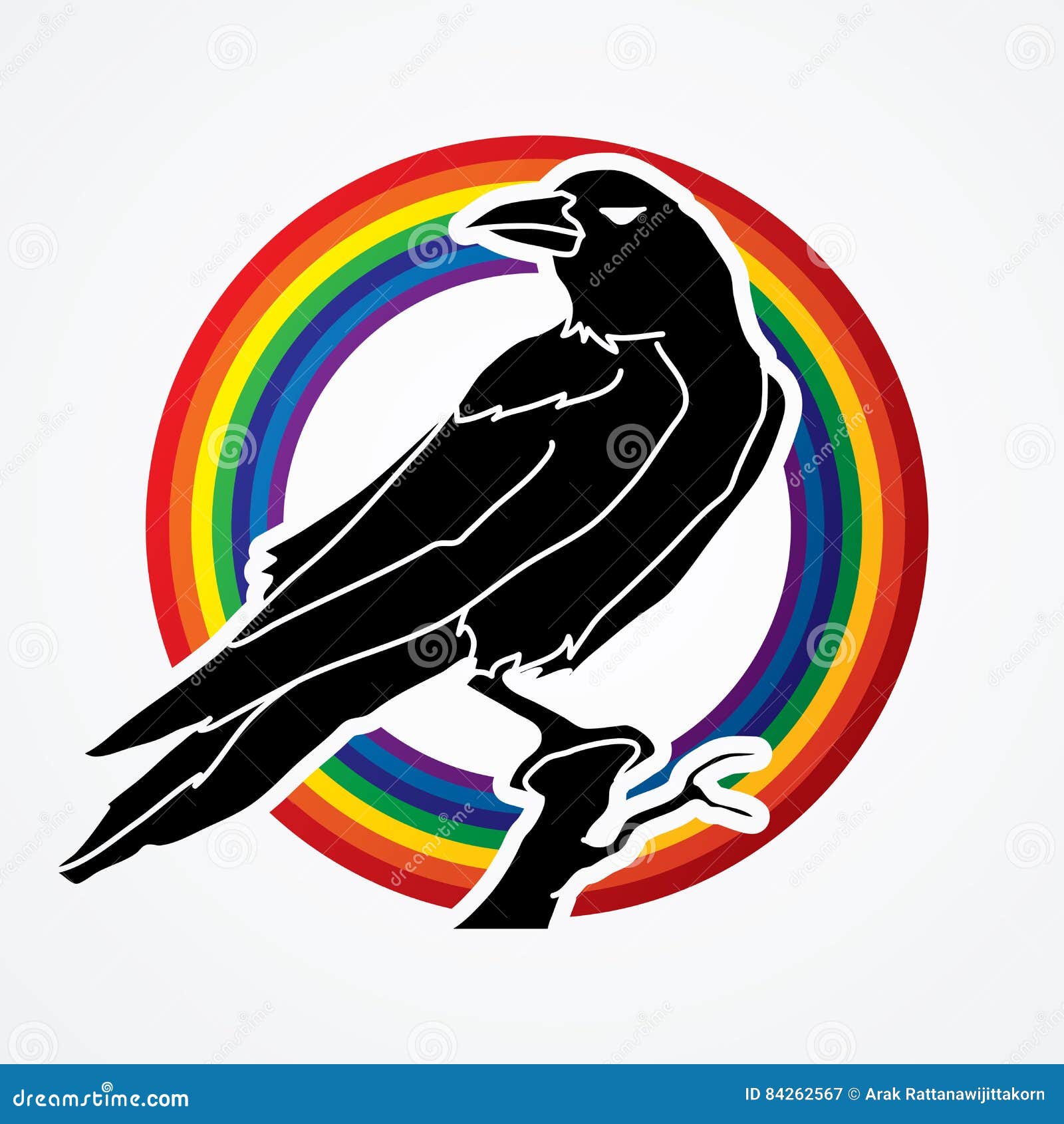 Crow Standing Graphic Vector. Stock Vector - Illustration of feather ...