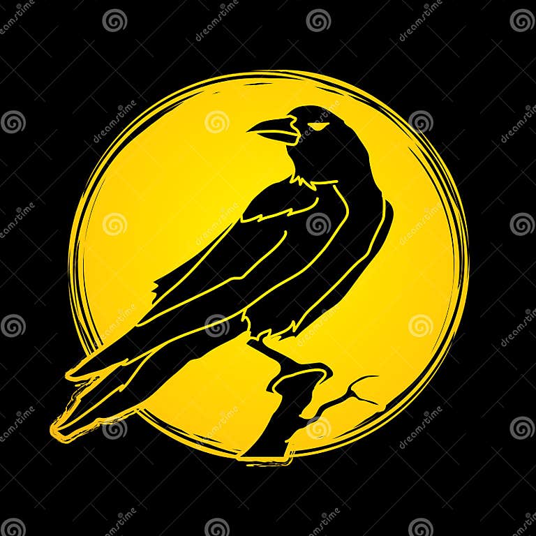 Crow Standing Graphic Vector. Stock Vector - Illustration of designed ...
