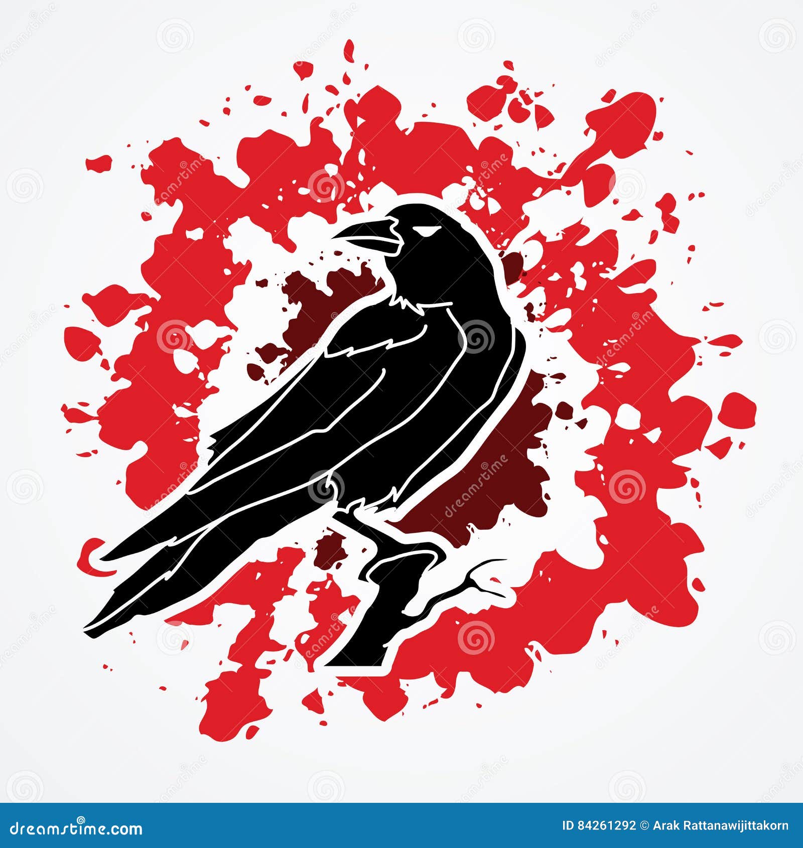 Crow Standing Graphic Vector. Stock Vector - Illustration of elements ...