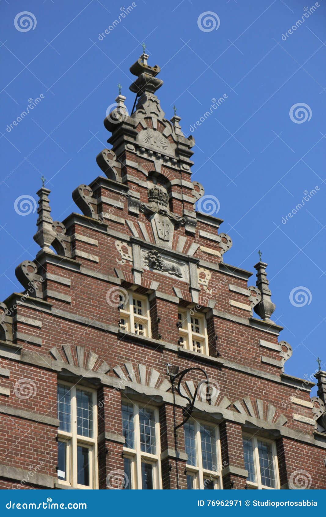Crow-stepped gable stock image. Image of netherlands - 76962971
