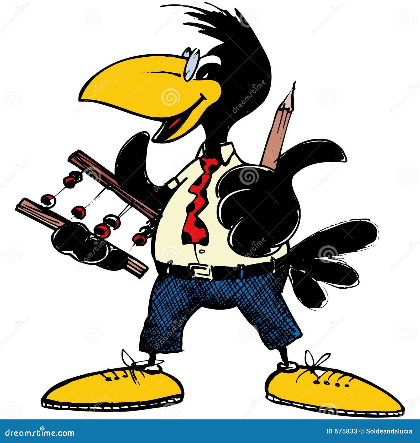 Crow teaching stock illustration. Illustration of bird - 675833