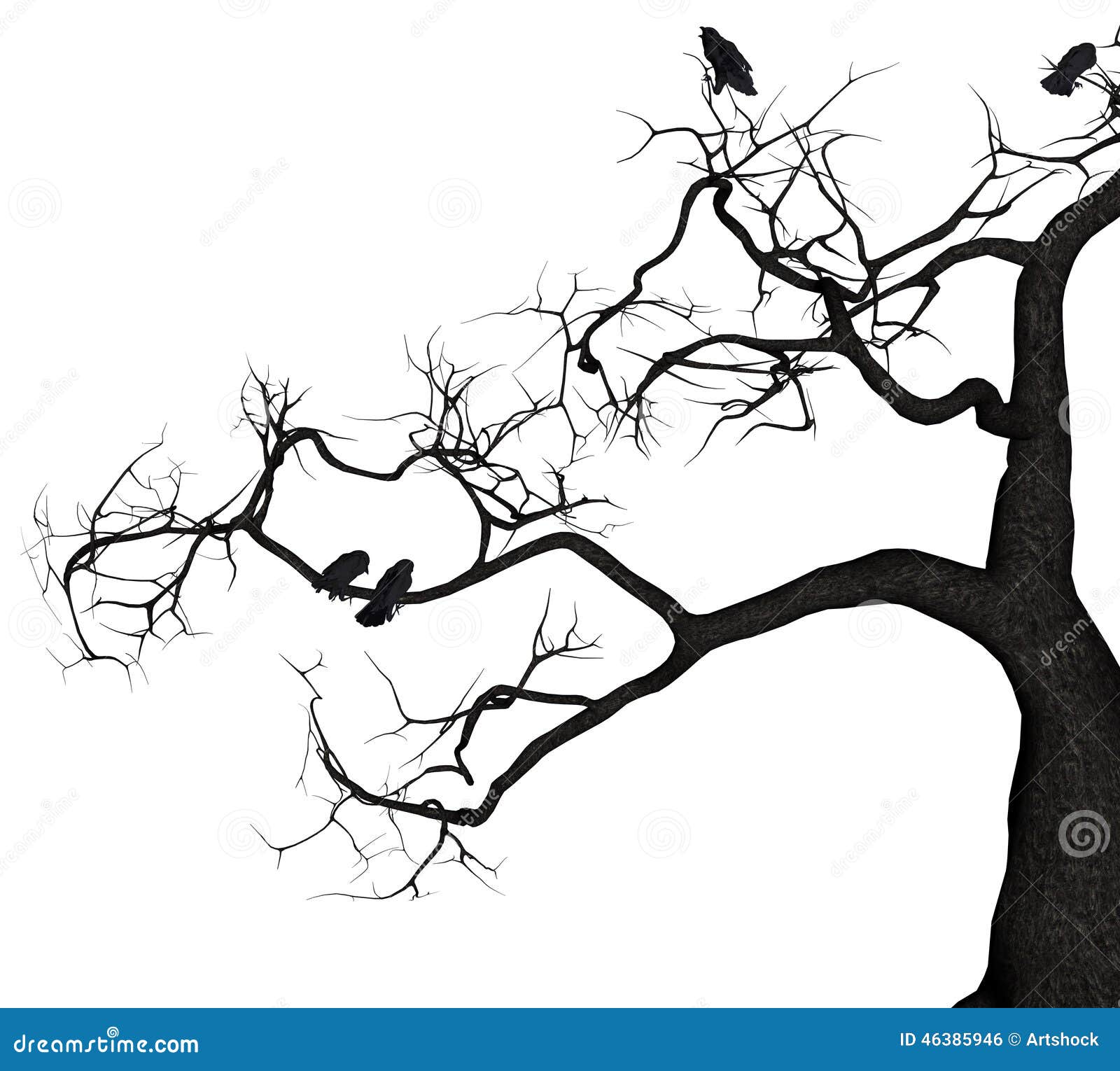 Crow On Tree Stock Photography | CartoonDealer.com #170324