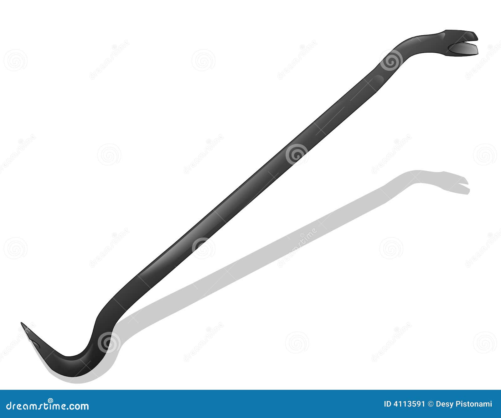 Crowbar stock illustration. Illustration of crowbar, nails - 4113591