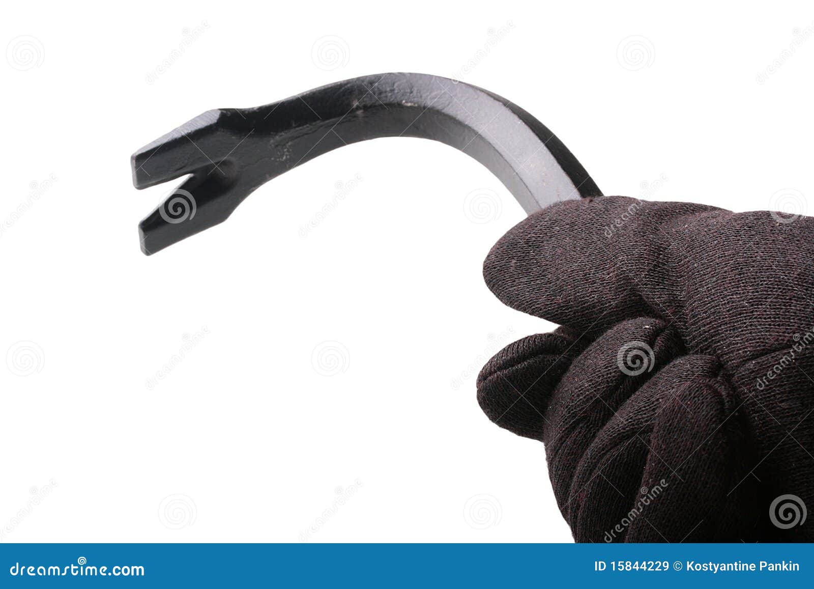 Crowbar in hand stock image. Image of criminal, danger - 15844229