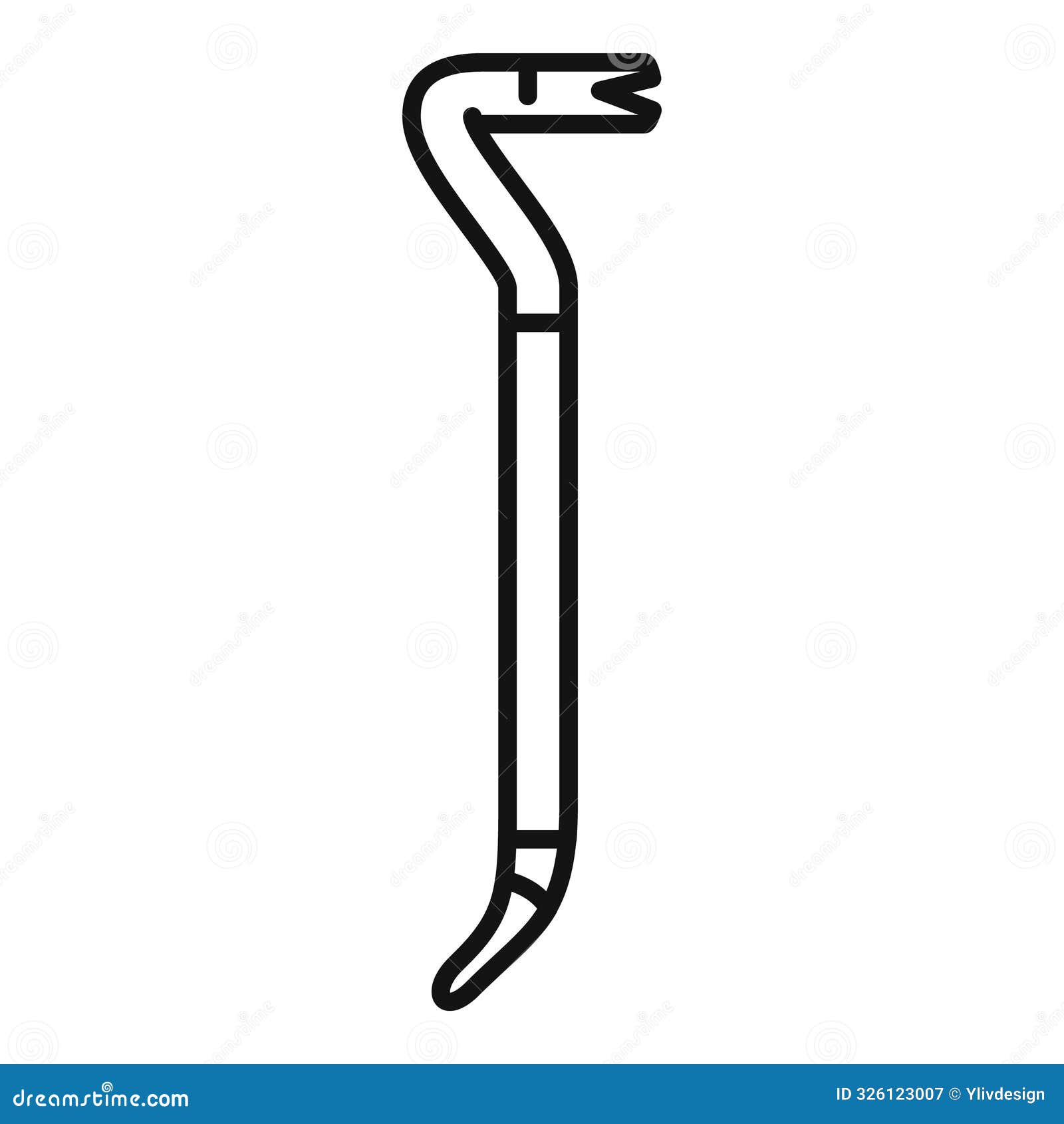 Crowbar Icon Representing Construction Tool for Pulling Nails Stock ...
