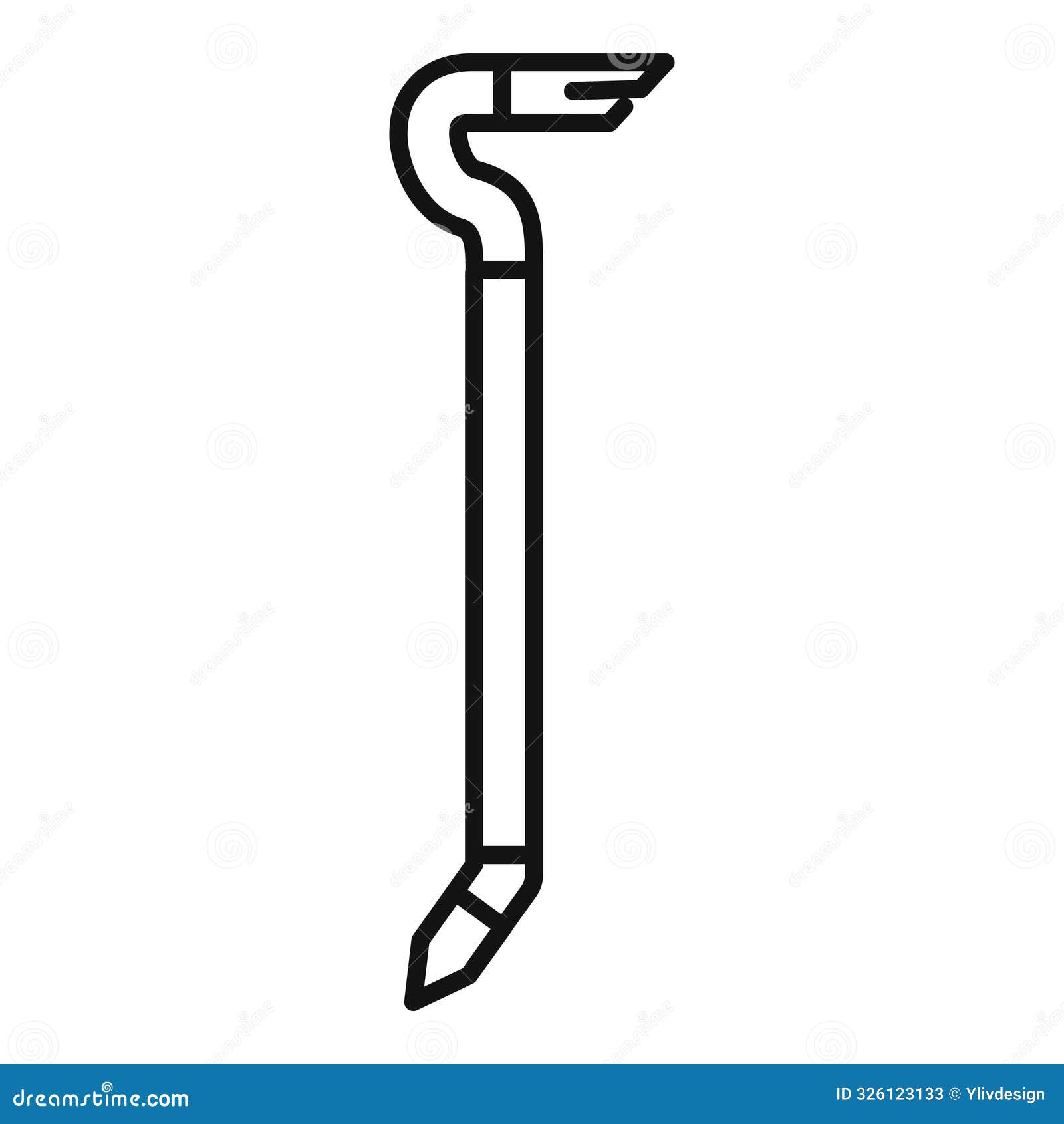 Crowbar Icon Showing Metal Tool for Prying Stock Illustration ...