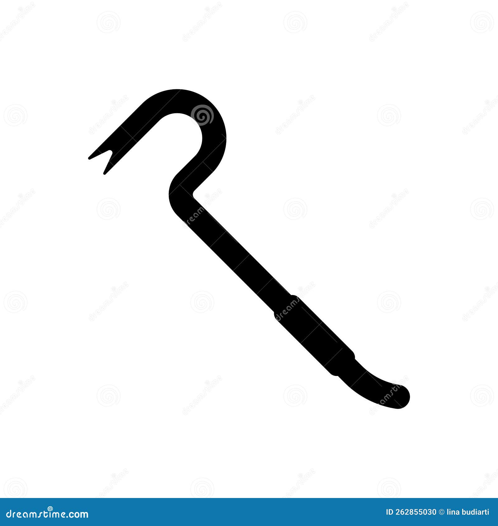 Crowbar icon stock vector. Illustration of element, crowbar - 262855030