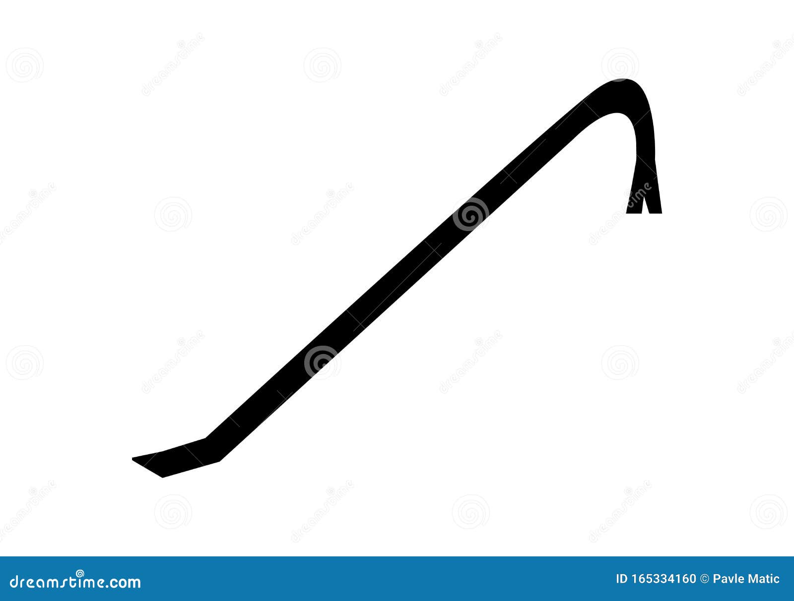 Crowbar Tool In Hand Remove Nail Holder Pulls Icon White Color Vector ...