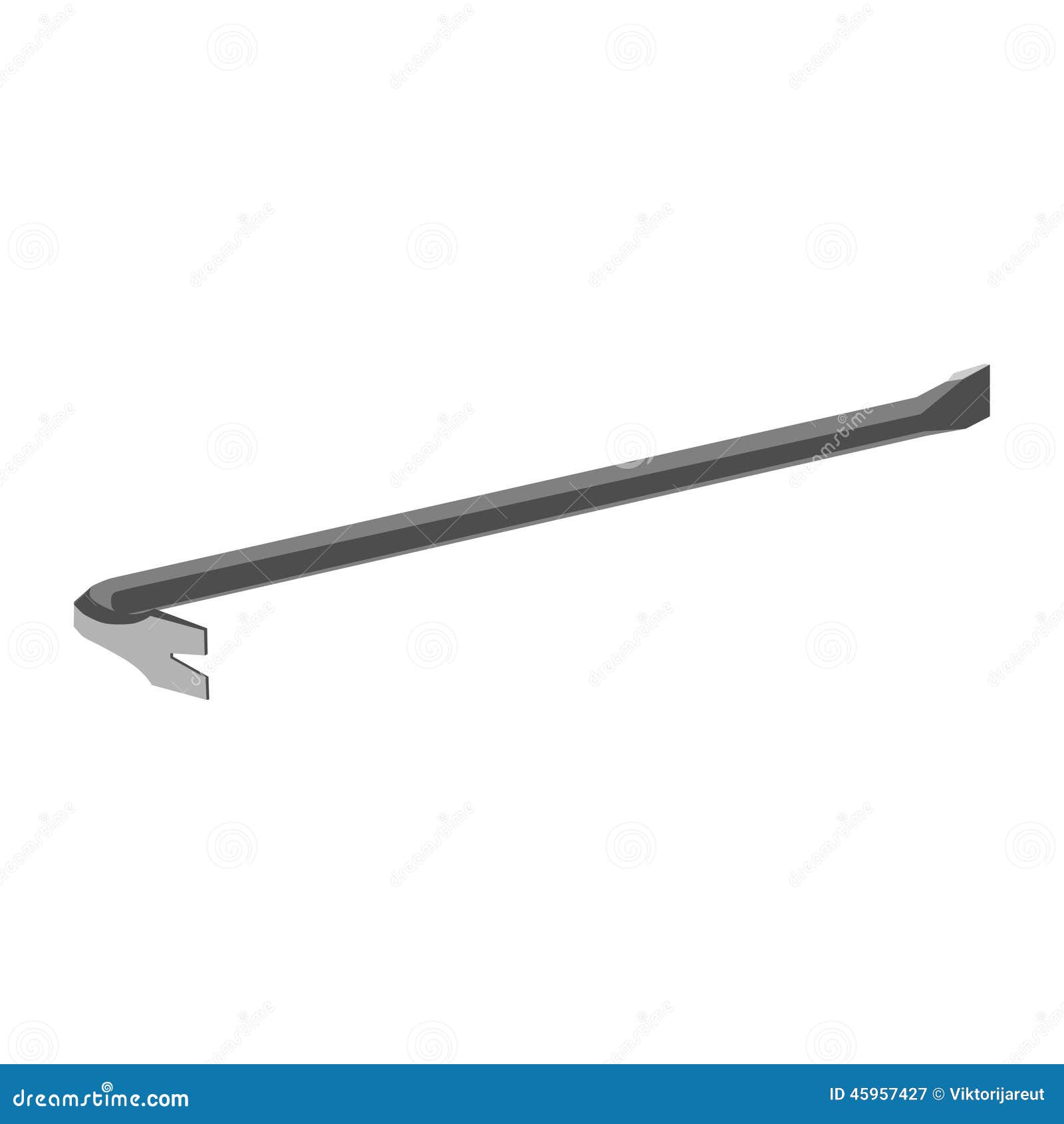 Crowbar stock illustration. Illustration of crime, gooseneck - 45957427