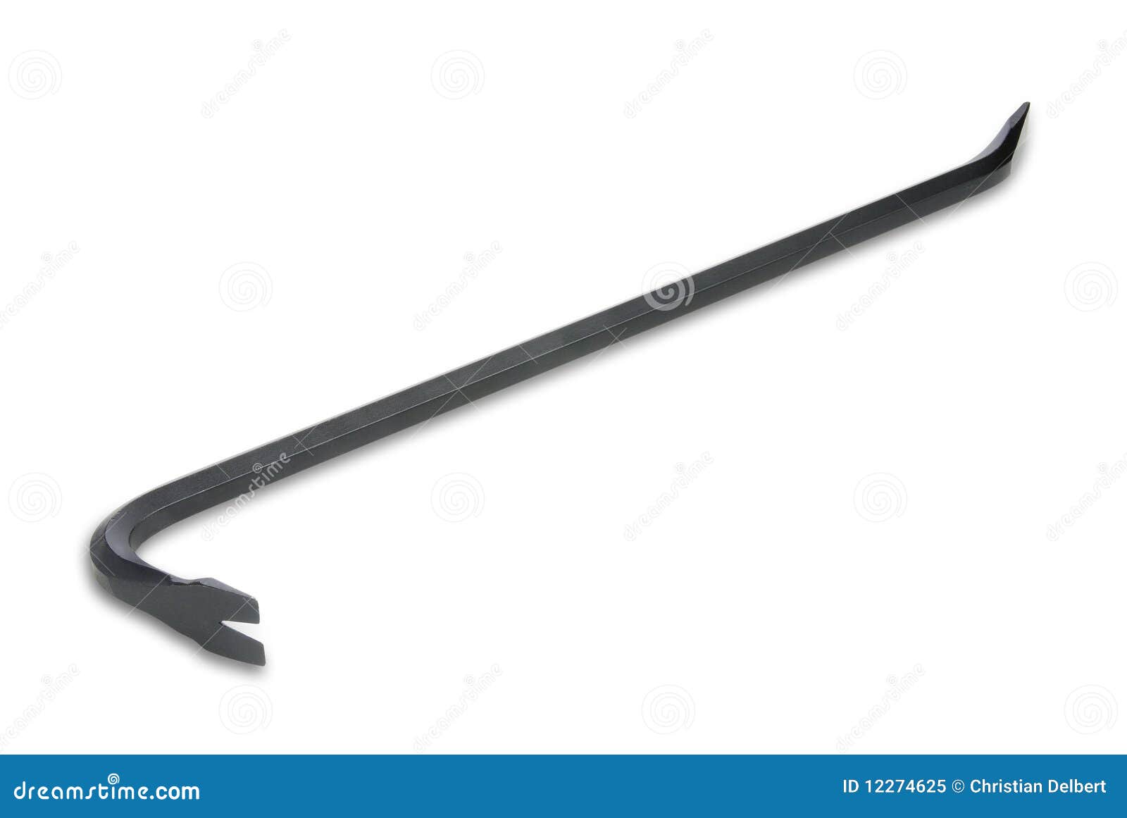Crowbar, isolated stock image. Image of nails, steal - 12274625