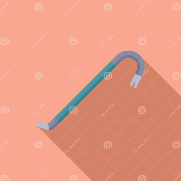 Crowbar Lying on Pink Background with Shadow Stock Vector ...