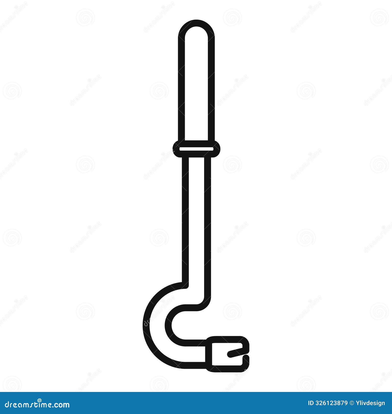Crowbar Tool Forcing Open Object Outline Icon Royalty-Free Stock ...