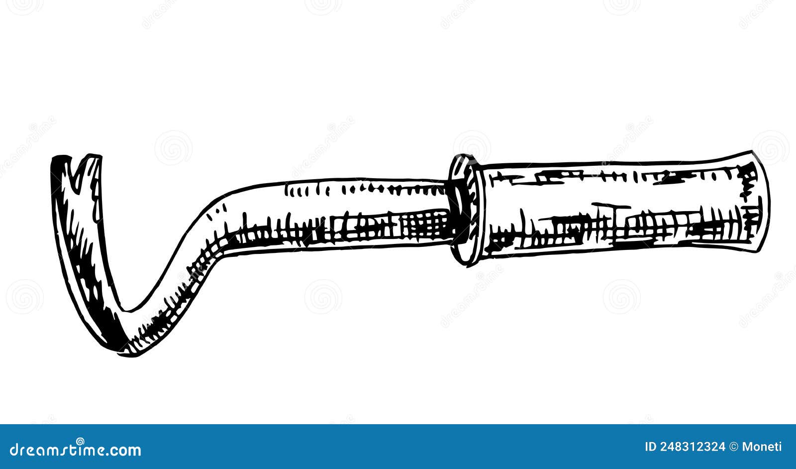 Crowbar Tool, Nail Pullers for Repair Work. Sketch. Vector Illustration ...