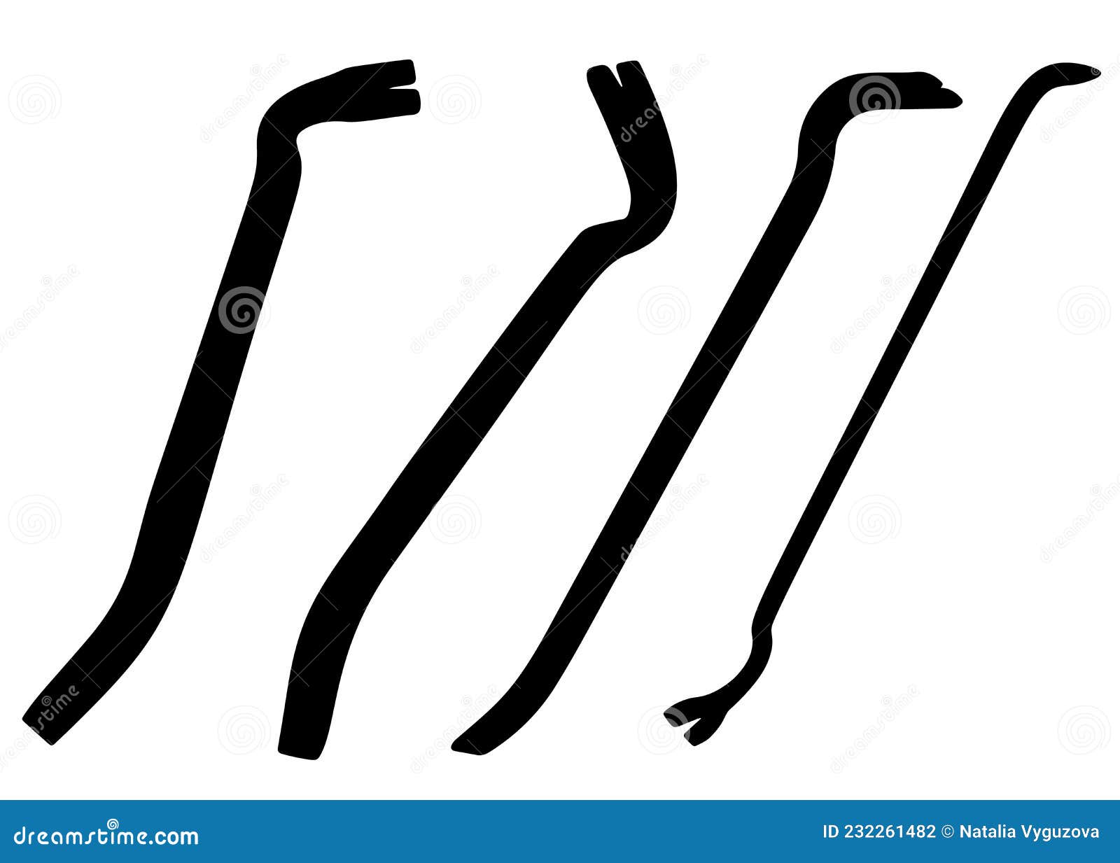 Crowbar Tool in a Set. Vector Image Stock Vector - Illustration of tool ...
