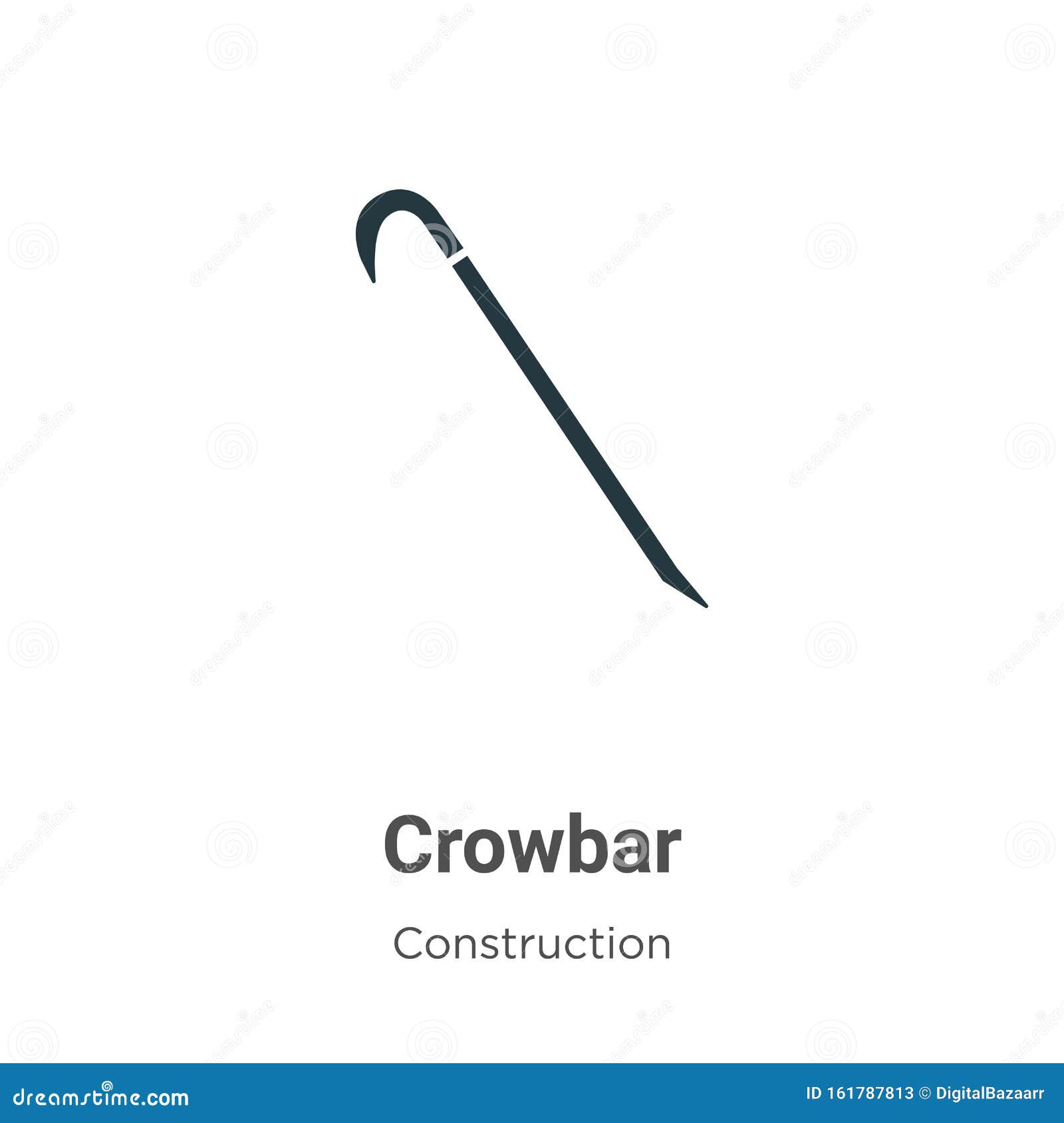 Crowbar Vector Icon On White Background. Flat Vector Crowbar Icon ...