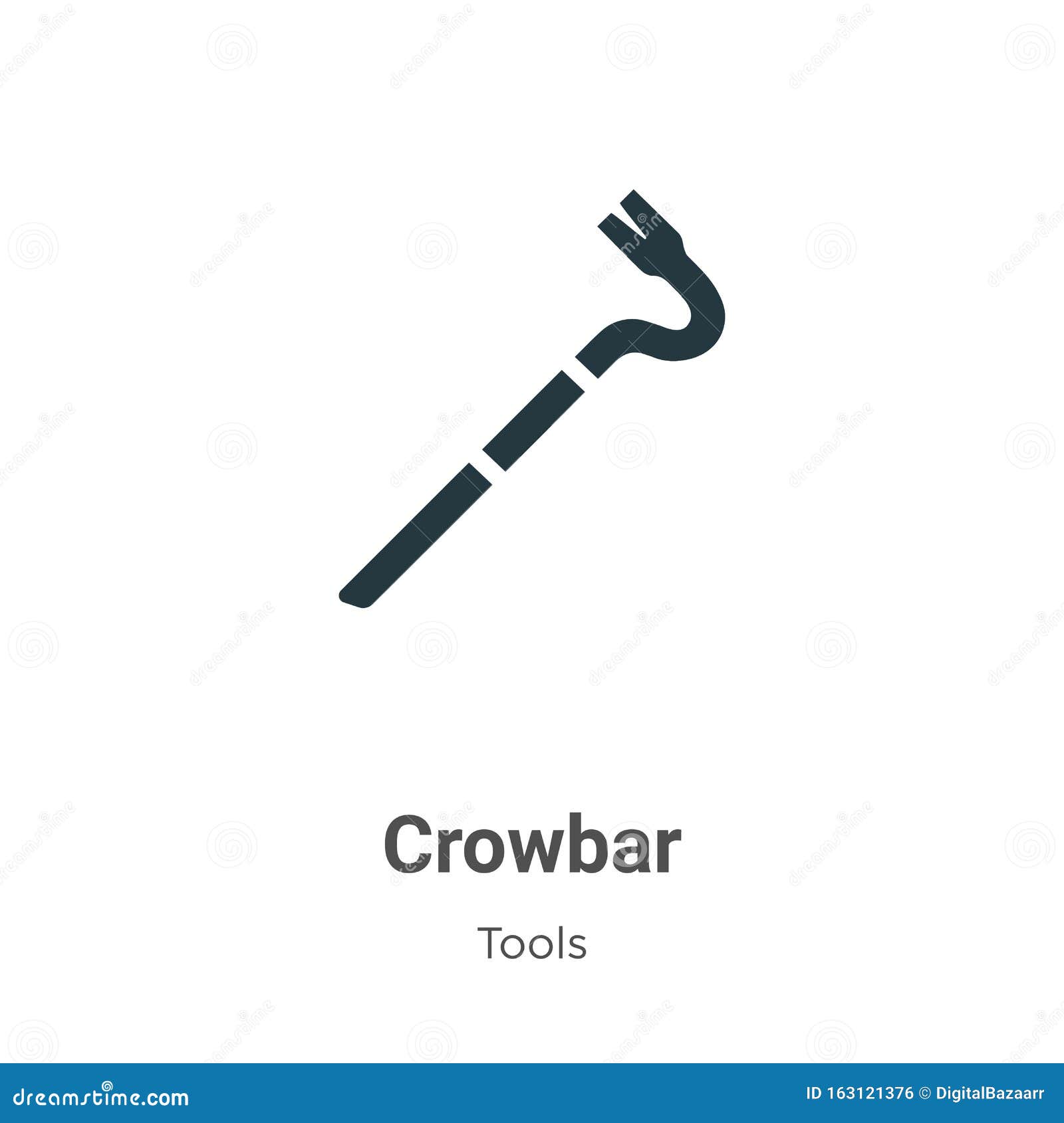 Crowbar Vector Icon On White Background. Flat Vector Crowbar Icon ...