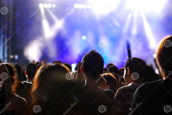 Crowd stock photo. Image of night, clap, nightlife, blue - 2299532