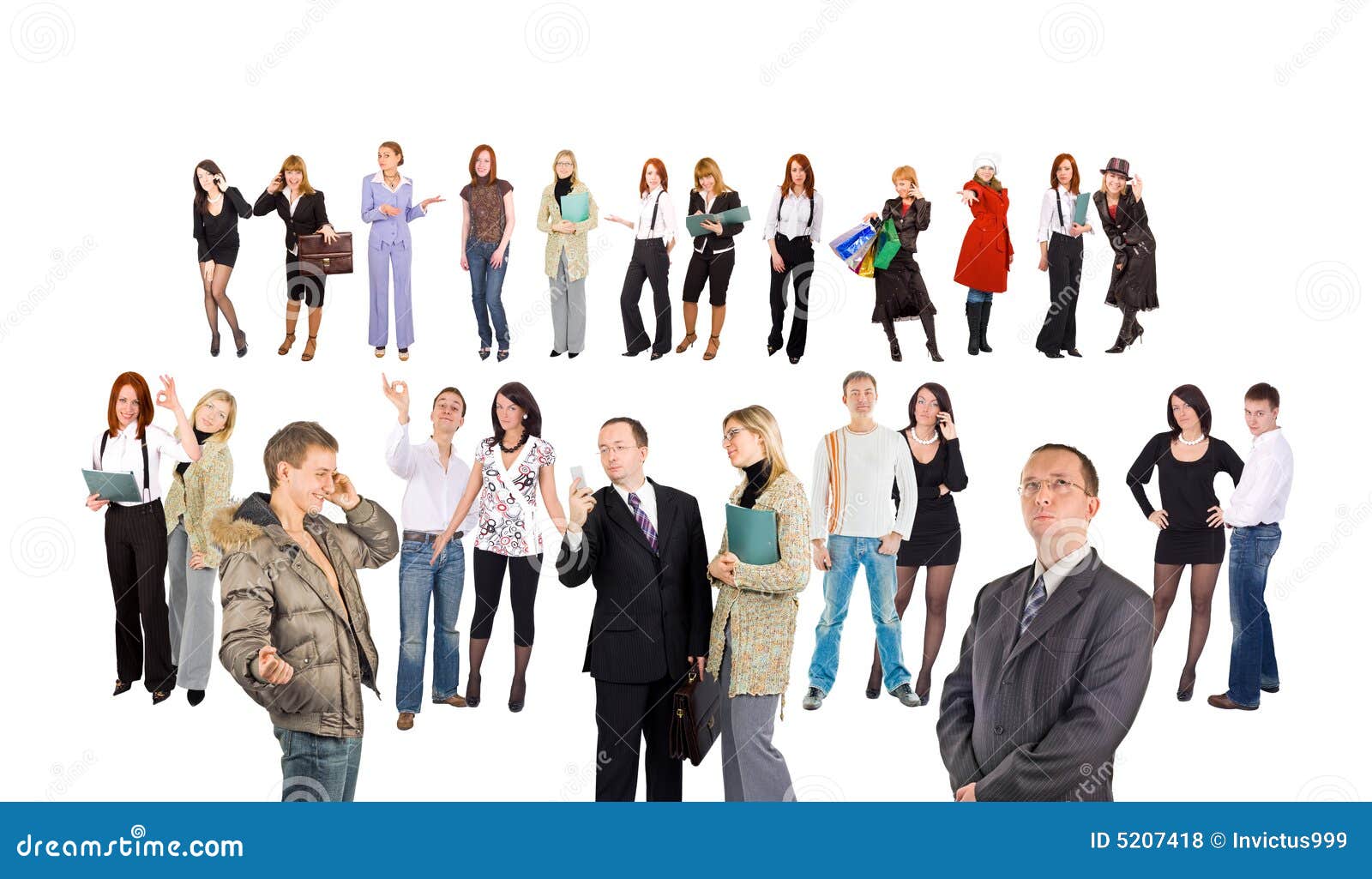 Crowd stock photo. Image of isolated, model, executive - 5207418