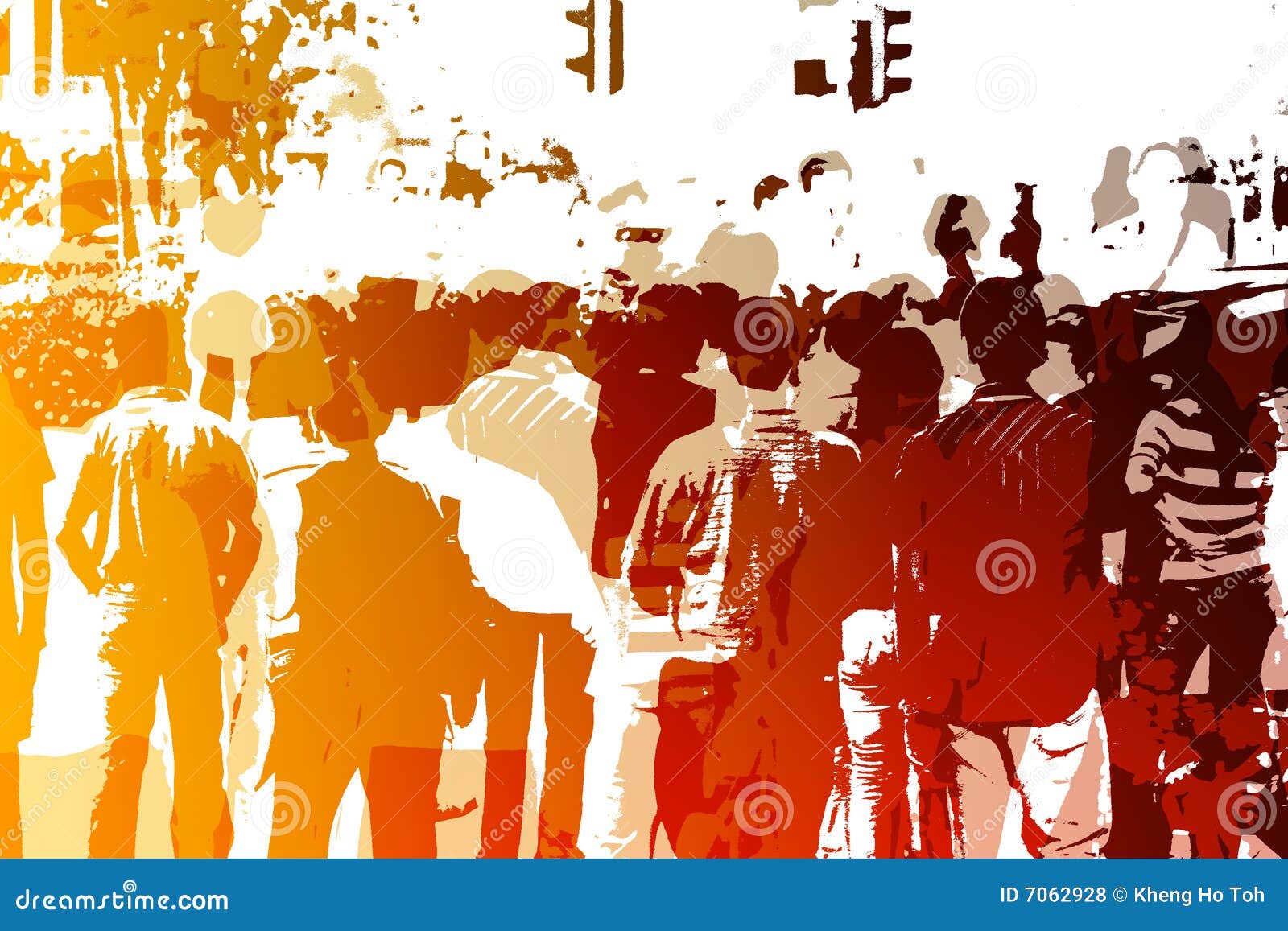 Crowd stock illustration. Illustration of standing, element - 7062928