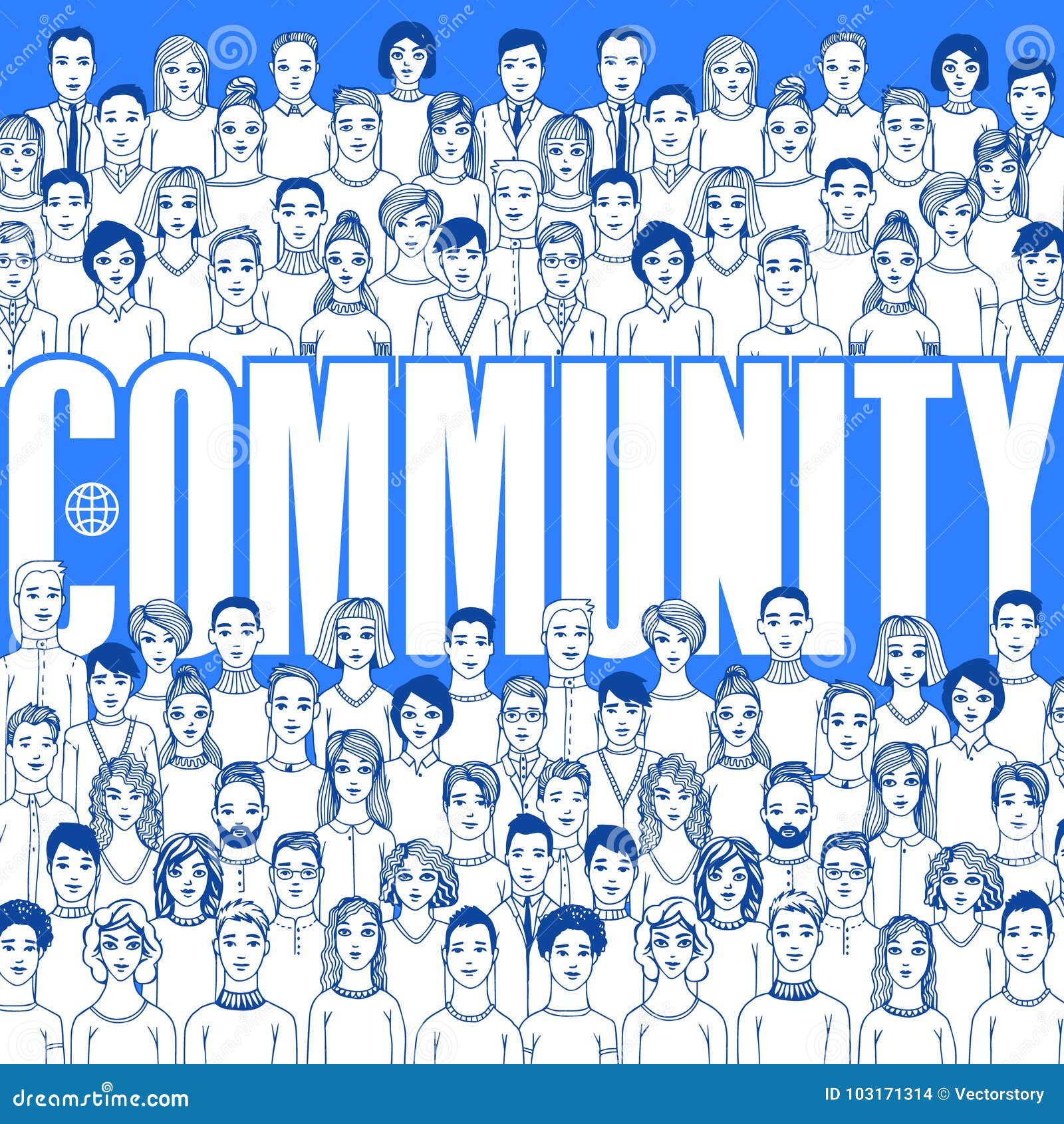 The Crowd of Abstract People. Stock Vector - Illustration of user ...